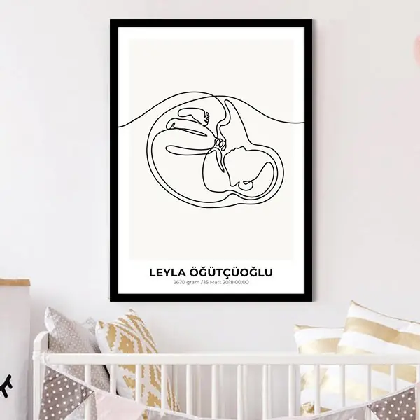 Bebek Çizim 3 Çerçeve ve Poster - HA1116 | Araste Dekorasyon