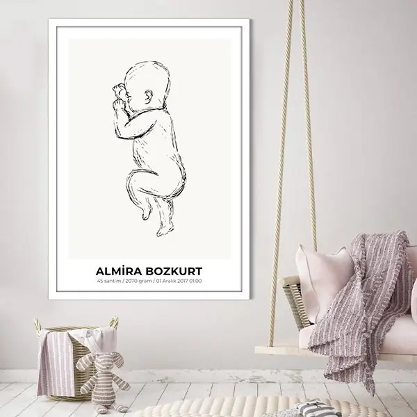 Bebek Çizim 2 Çerçeve ve Poster - HA1115 | Araste Dekorasyon