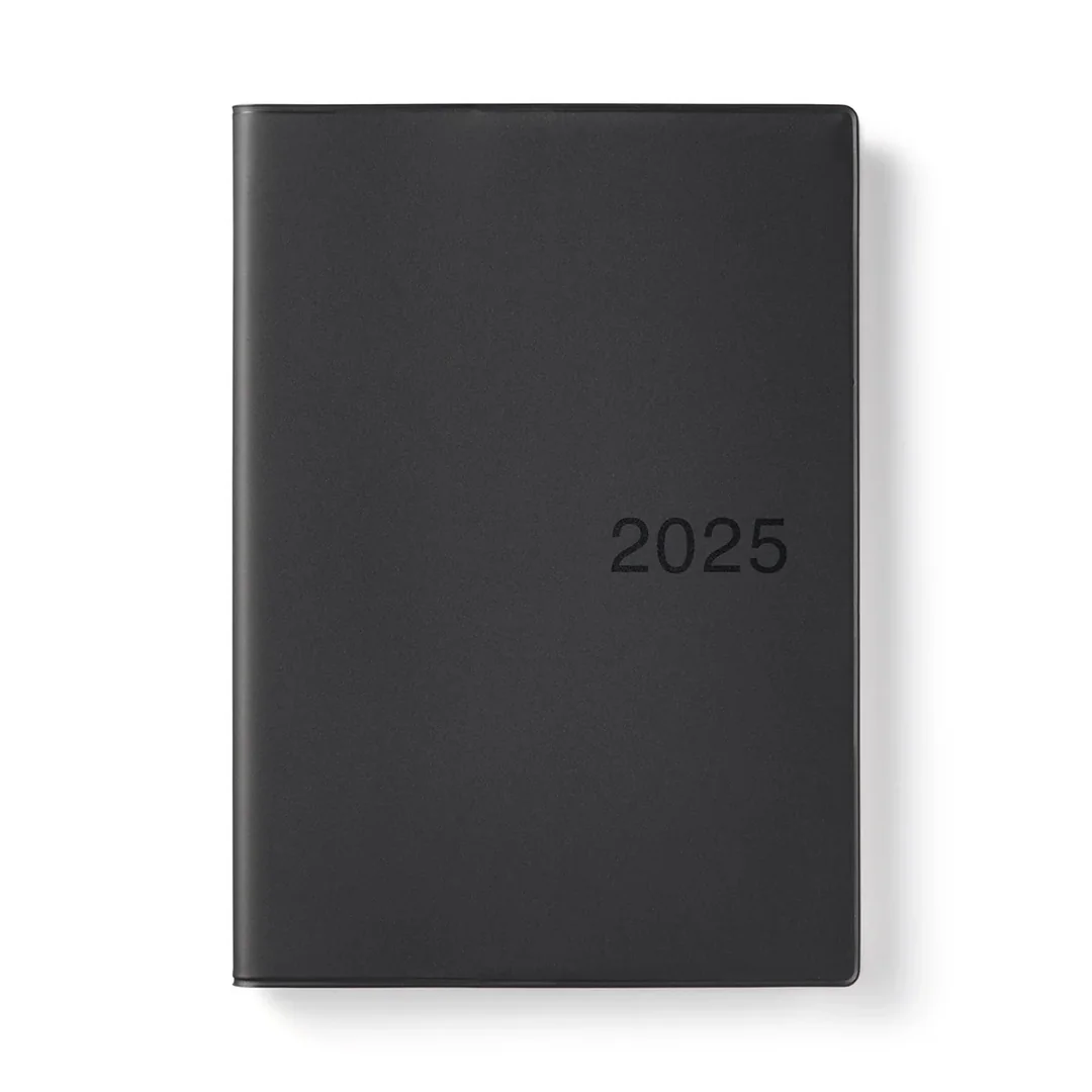 Muji 2025 Aylık/Haftalık Planlayıcı (Pzt-Pazar) - B6 Ajanda - Koyu Gri