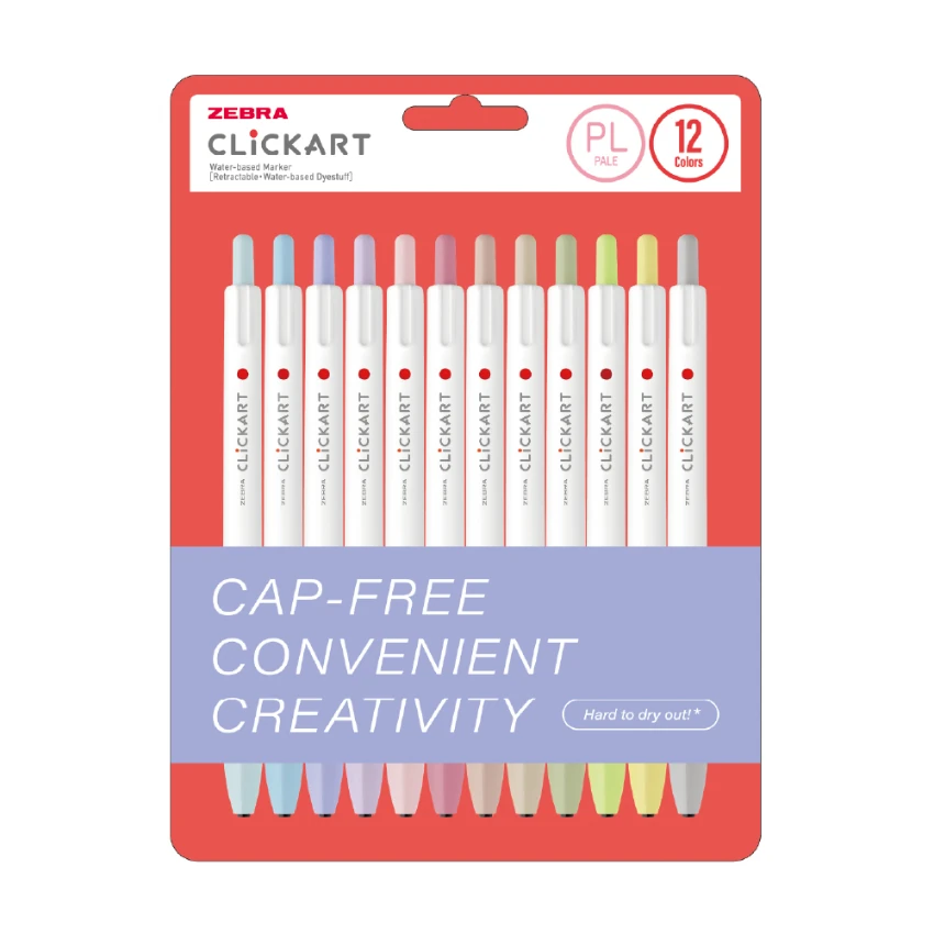 Zebra Clickart PL 12 Colors Su bazlı Marker Set