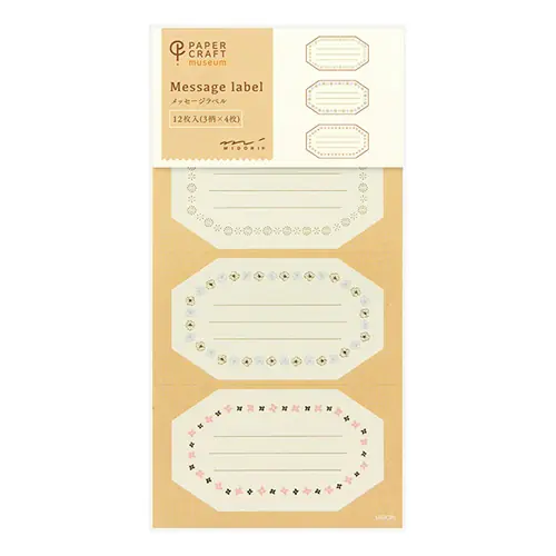 Midori Paper Craft Message Label Sticker Çıkartma 12 ad