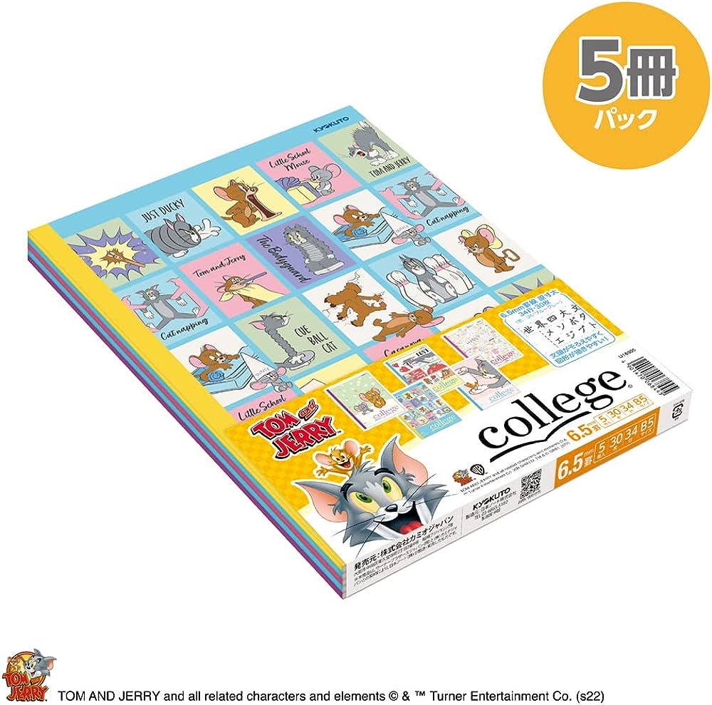 College Tom & Jerry 5'li Defter Seti