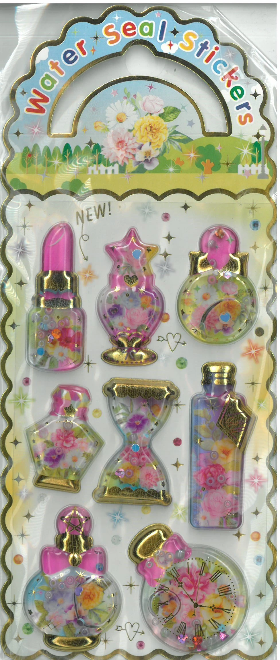 Kore Tasarım Sulu Boncuklu Tatlı Kutular Temalı Sticker