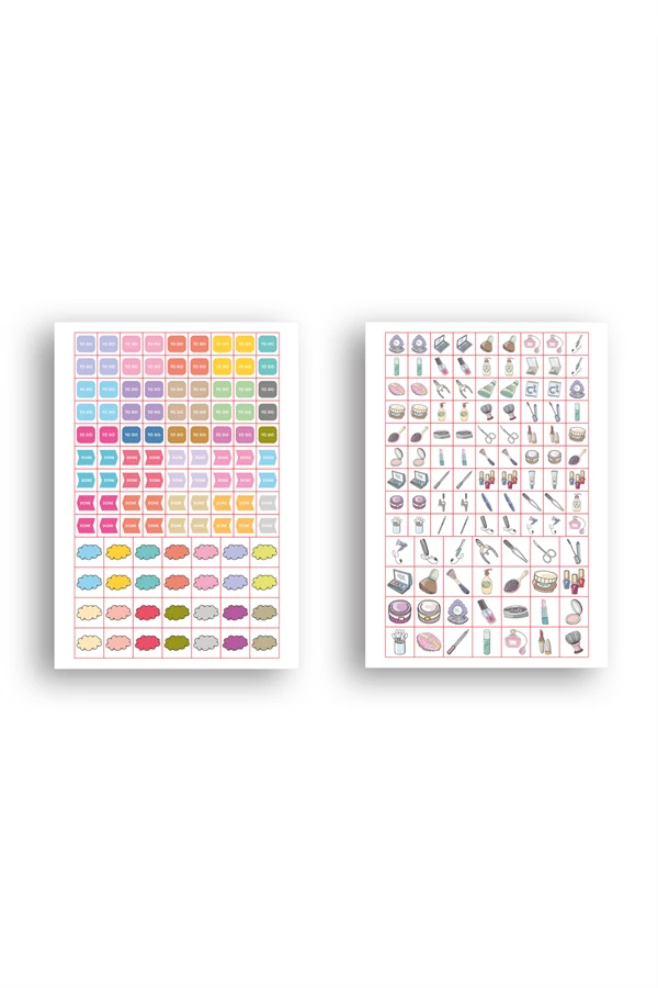 Sticker Book 756 Adet Renkli Etiket Bang