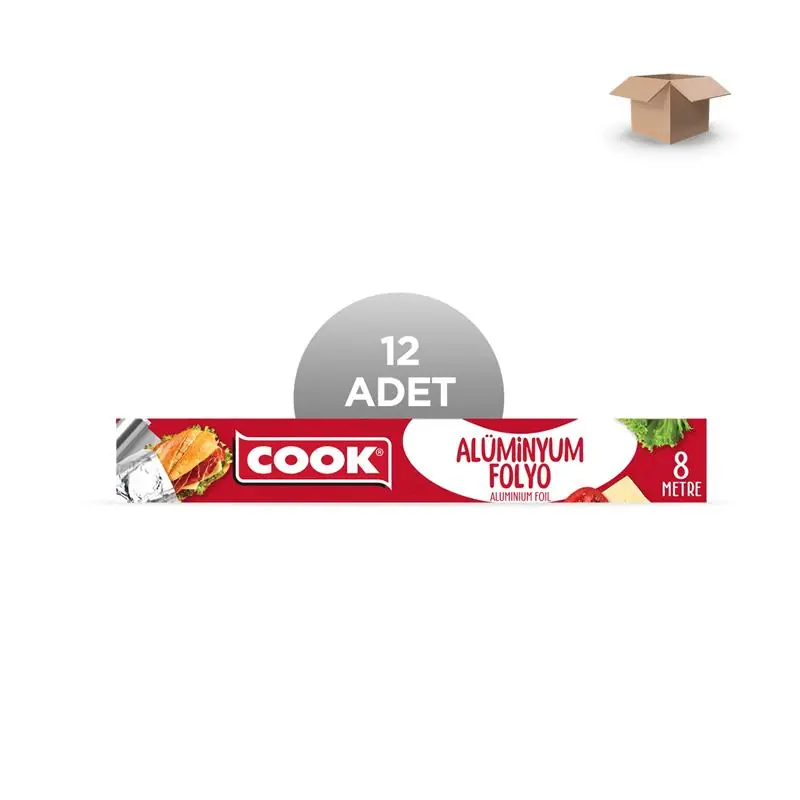 COOK Toptan Alüminyum Folyo 30cm x 8m - Koli İçi 12'li
