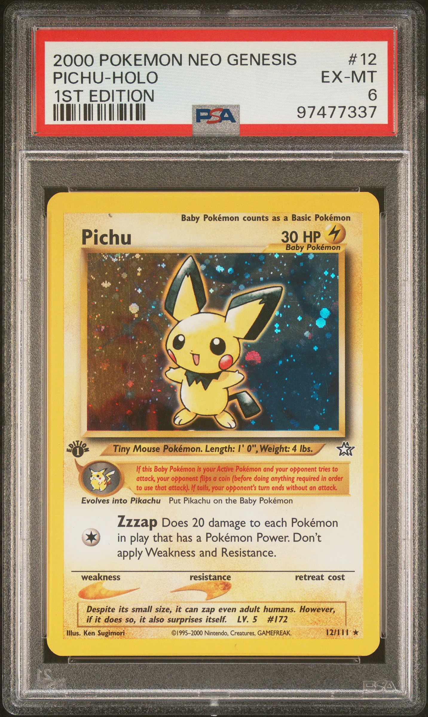 Pichu #12 - Neo Genesis - PSA 6 Satın Al - Pichu #12 - Neo Genesis - PSA 6