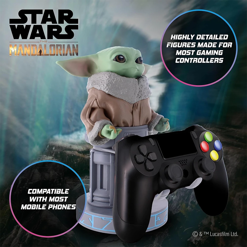 Star Wars Grogu 'Seeing Stone Pose' Controller Holder & Phone Stand ...
