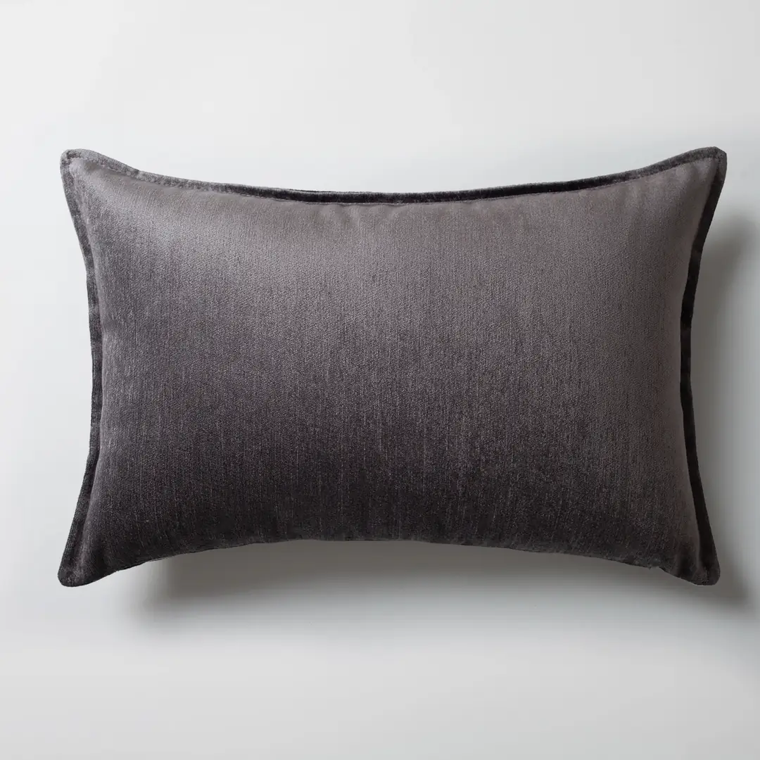 "Eliza" - Gray Viscose Natural Cushion 16x24 Inch - Gray
