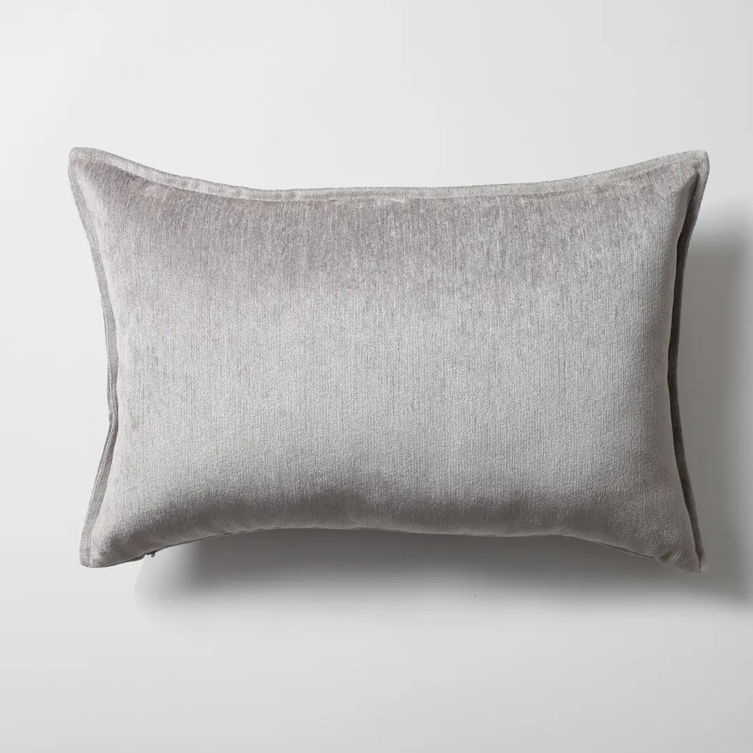 "Eliza" - Gray Viscose Natural Cushion 16x24 Inch - Gray
