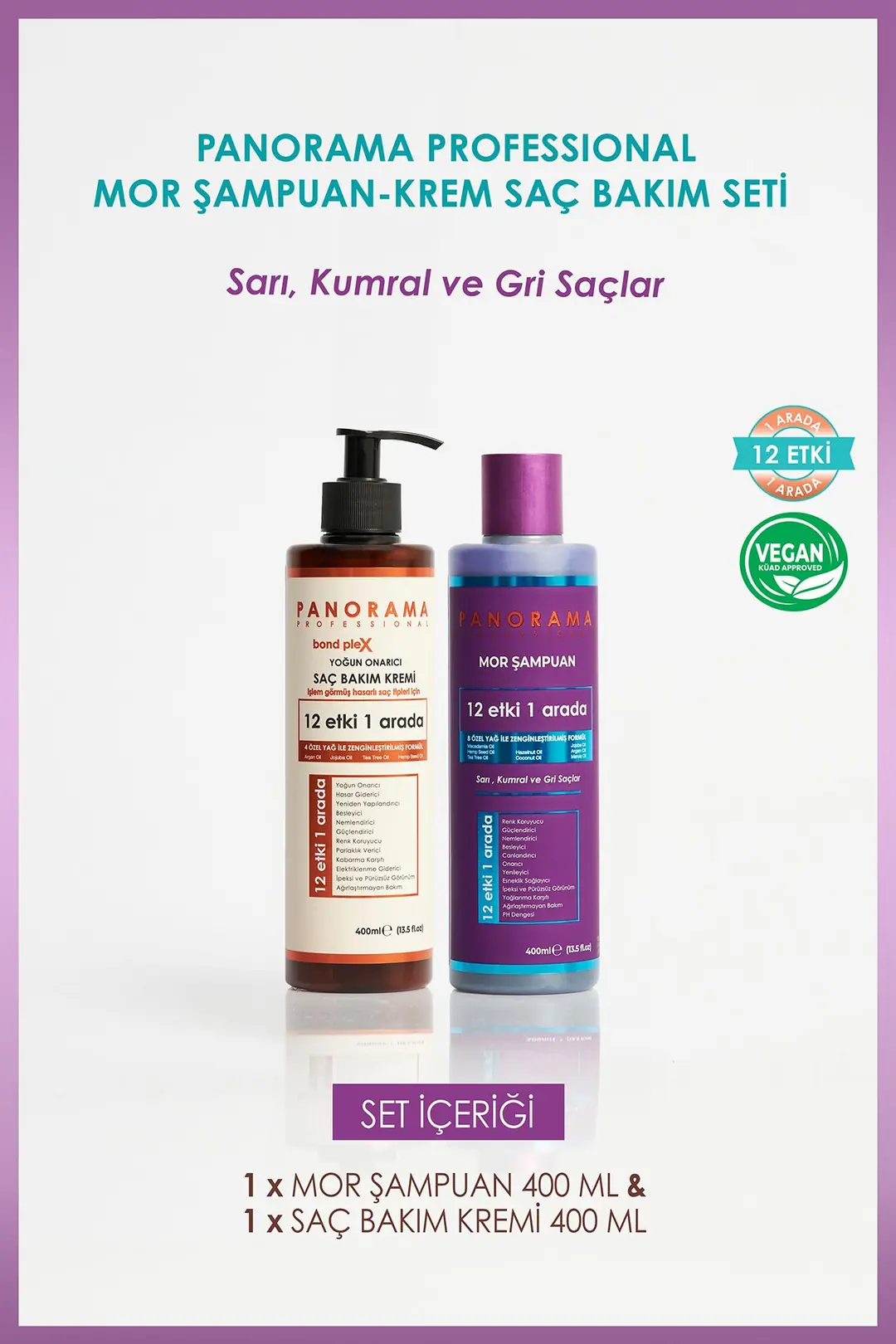 Panorama Professional Purple Shampoo and Hair Care Set 8 Special Oils ...