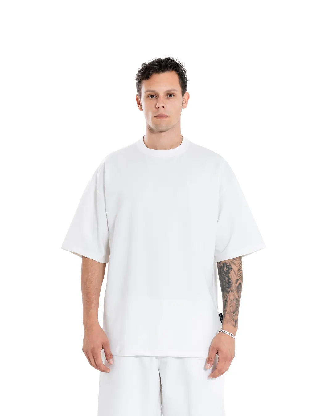 Ekru Basic Oversize Tişört