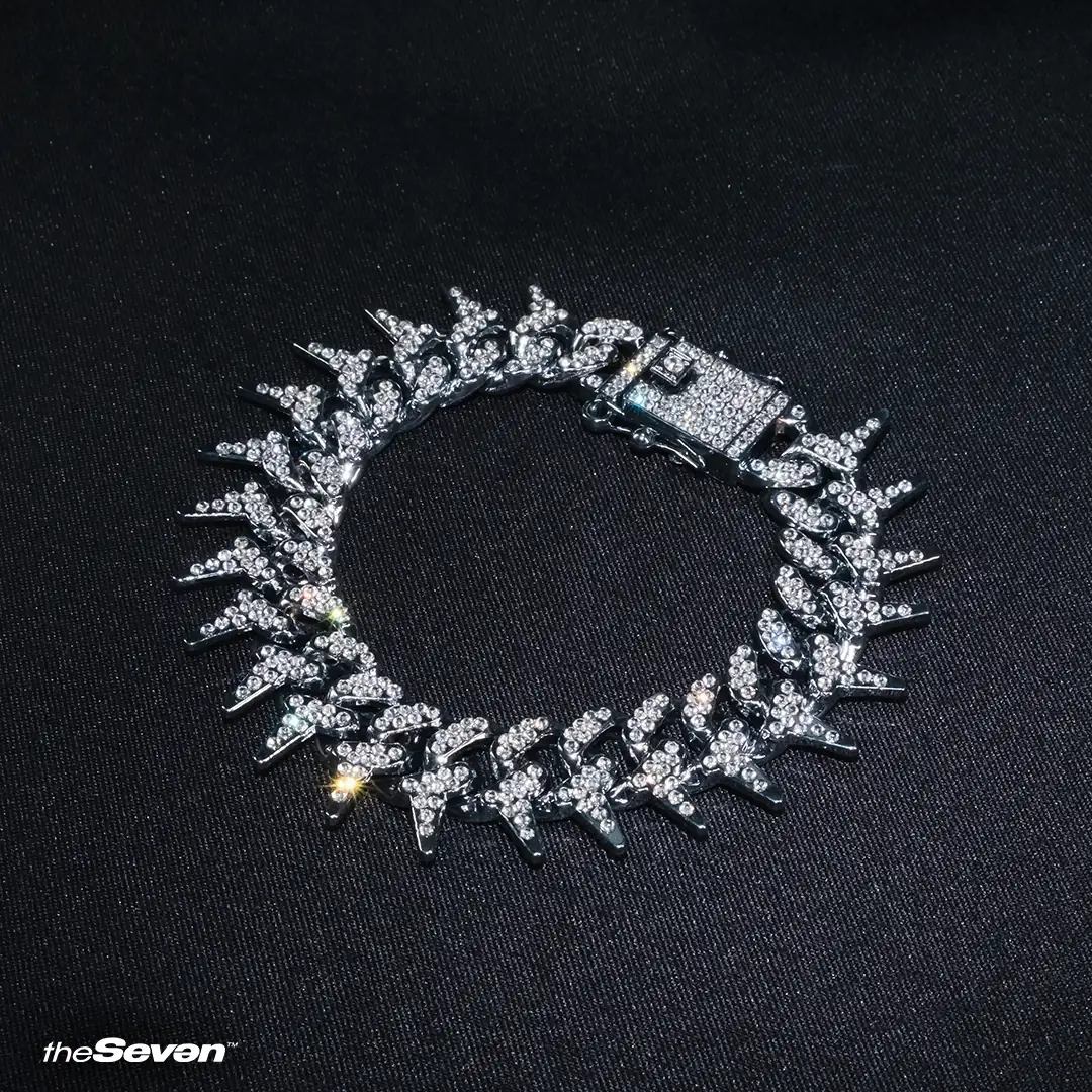 Iced Out 17mm Prickly Chain Bileklik