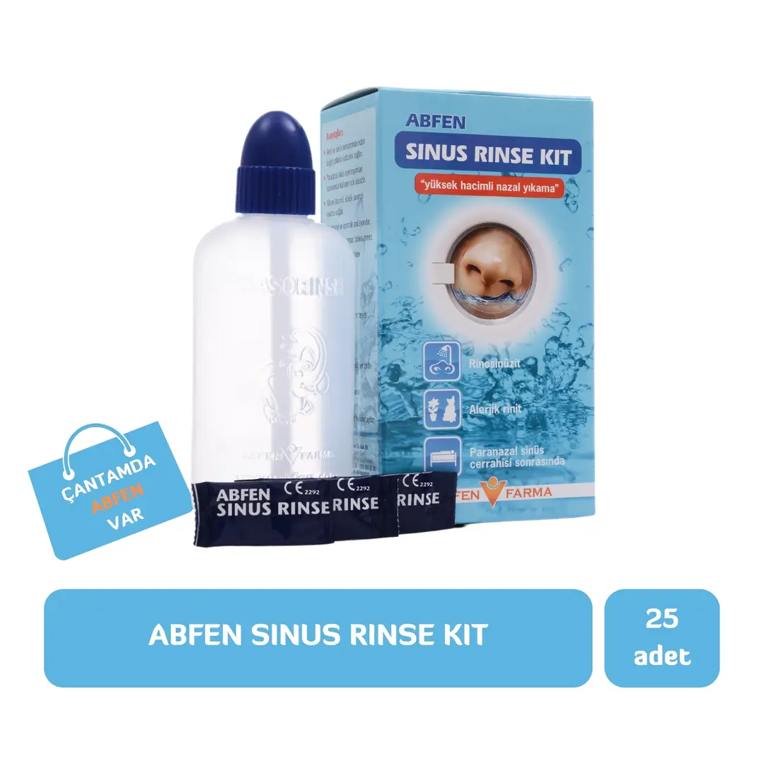 Abfen Sinus Rinse Nasal Flushing Kit 25 Pcs
