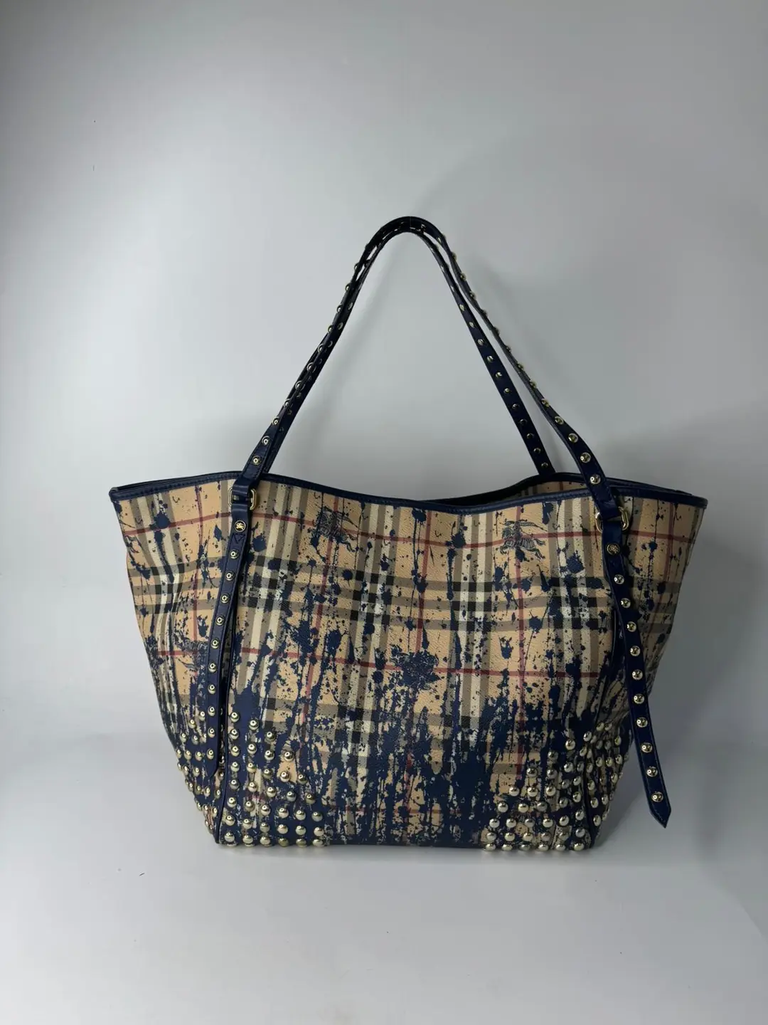 BURBERRY MEDIUM HAYMARKET SPLASH TOTE BAG