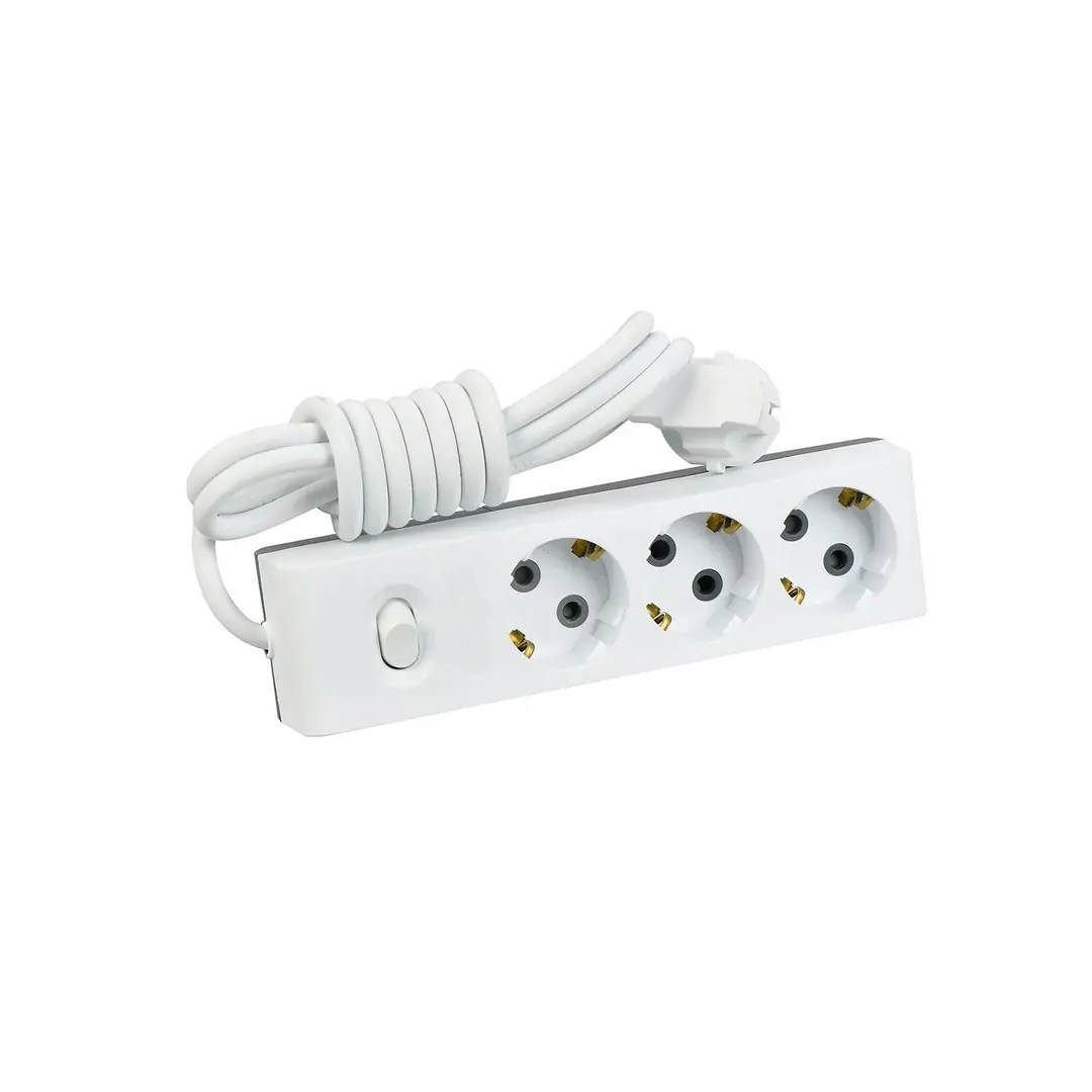 Üçlü Grup Priz Anahtarlı Topraklı Kablolu 5 Metre Günsan Visage