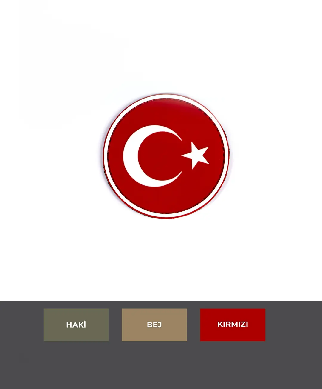 ROUND TURKISH FLAG PATCH