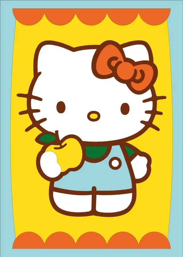 Hello Kitty Sand Painting Card M. 25pcs(23,5X33cm)-Red Castle KM351