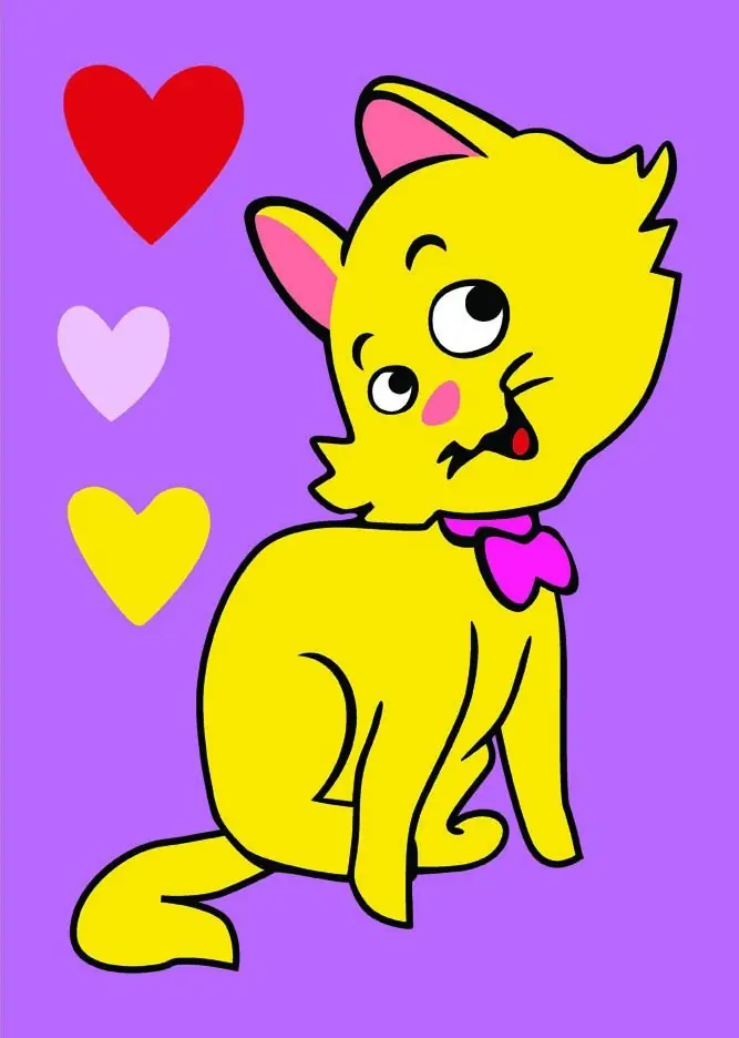 Tabby Cat (Cute Cat) Sand Painting Card M. 25 pcs (23.5X33cm)-Red ...