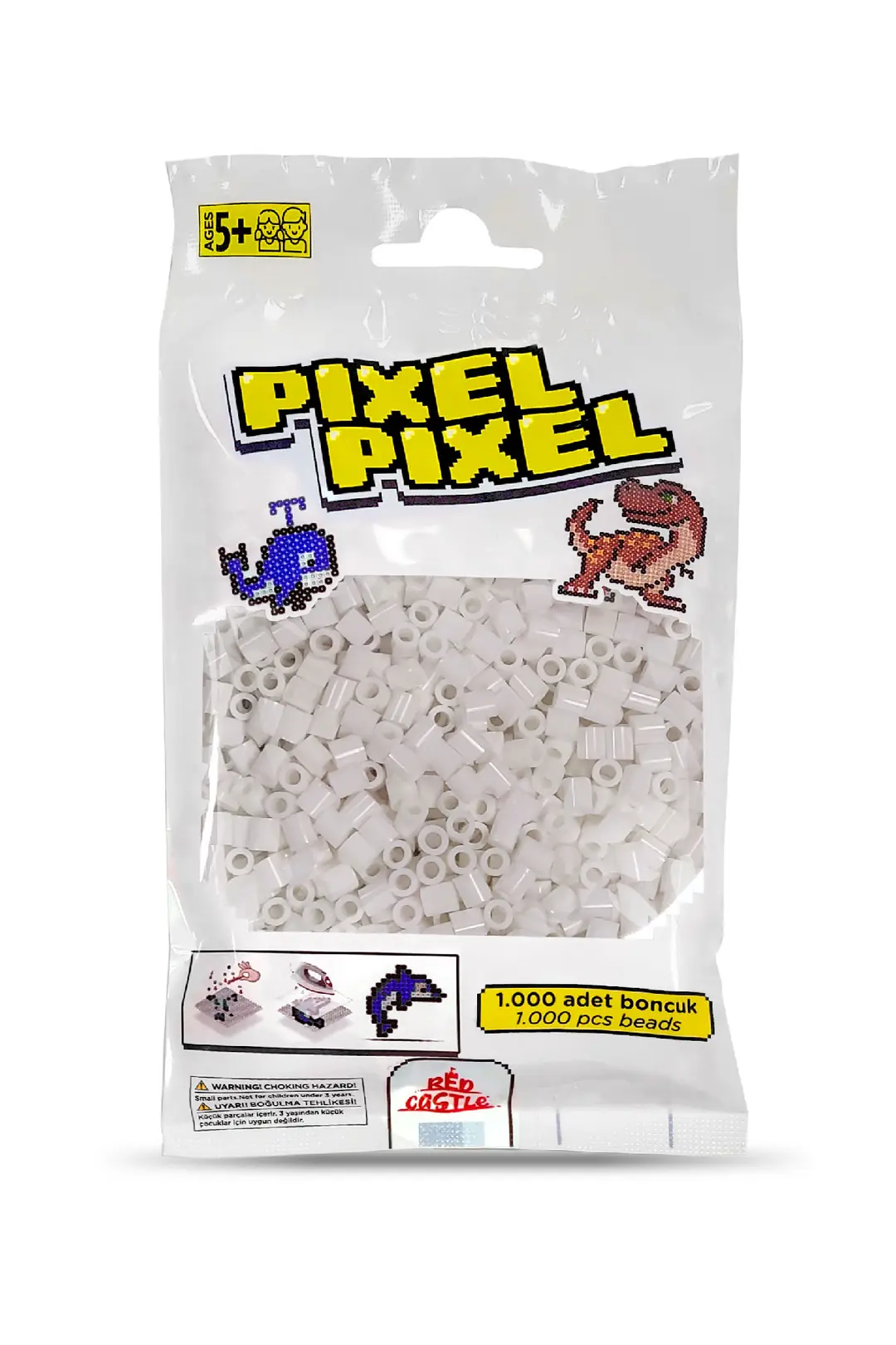1000 Pcs Pixel Pixel Beads Midi Size White
