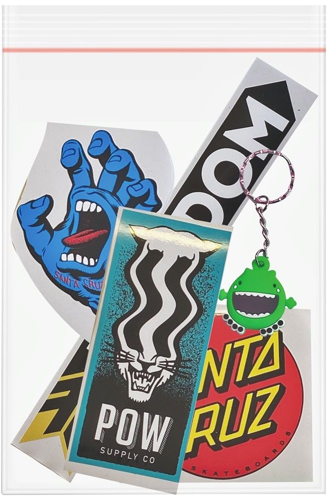 Santa Cruz Pow Freedom 4 lü Sticker Seti