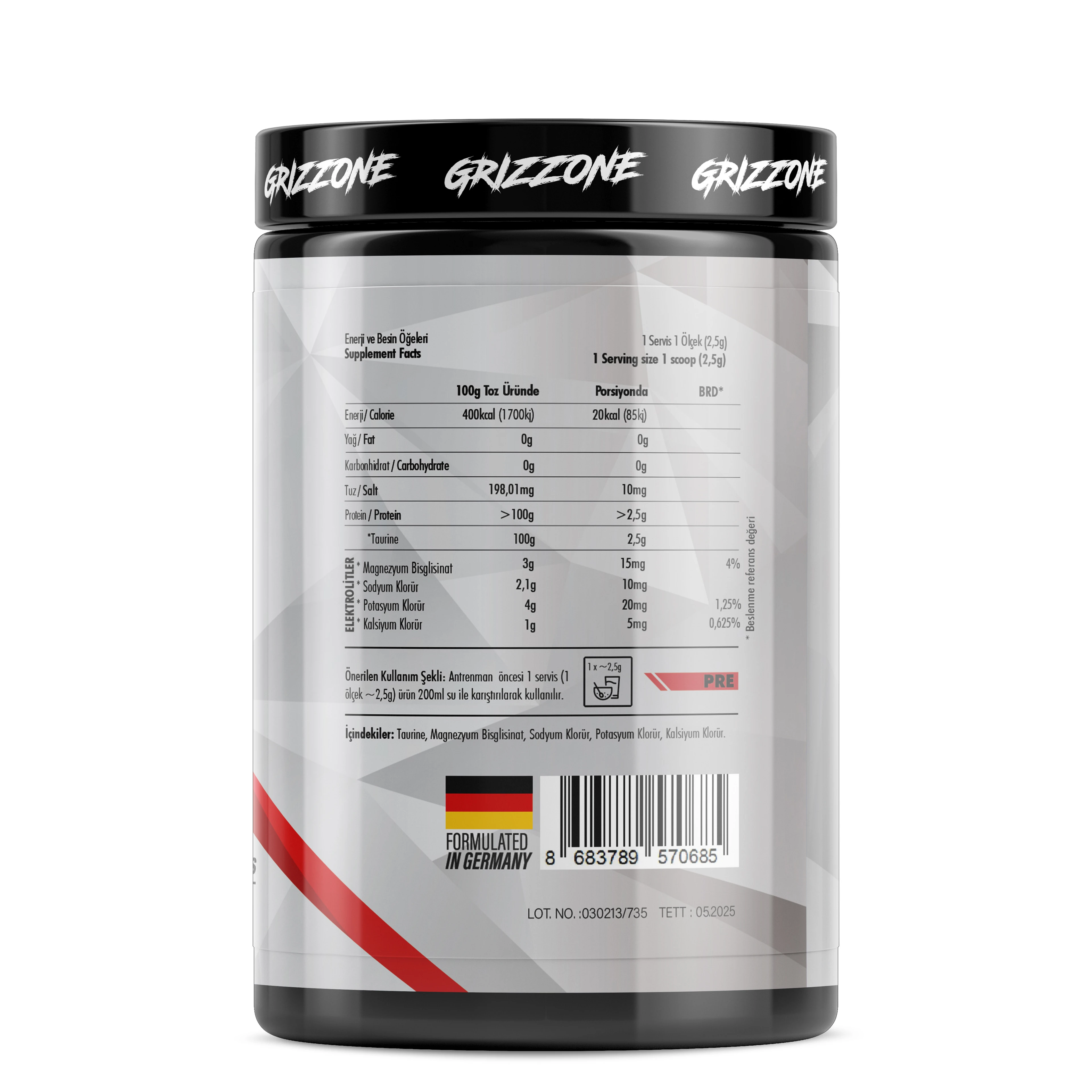 GRIZZONE TAURINE 303 GR 120 SERVIS CRYSTAL SERI PURE