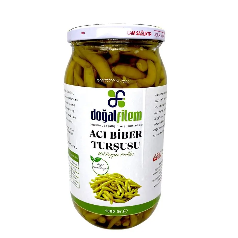 Acı Sivri Biber Turşusu 1 KG | Doğal Ev Yapımı & Katkısız