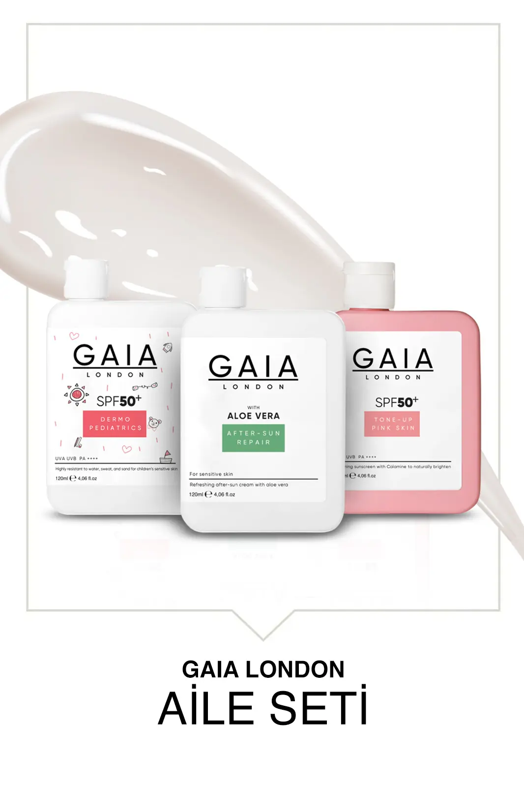 GAIA LONDON GÜNEŞ KREMİ BAKIM SETİ AİLE 3 LÜ