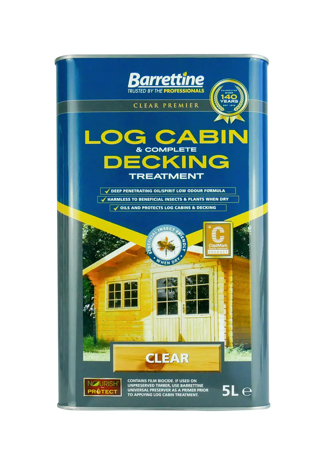 Log Cabin Decking Treatment CLEAR 5 Litre