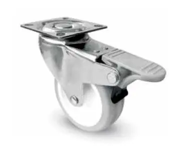 Tekerlek Tablalı Dönerli Gri 75mm Frenli