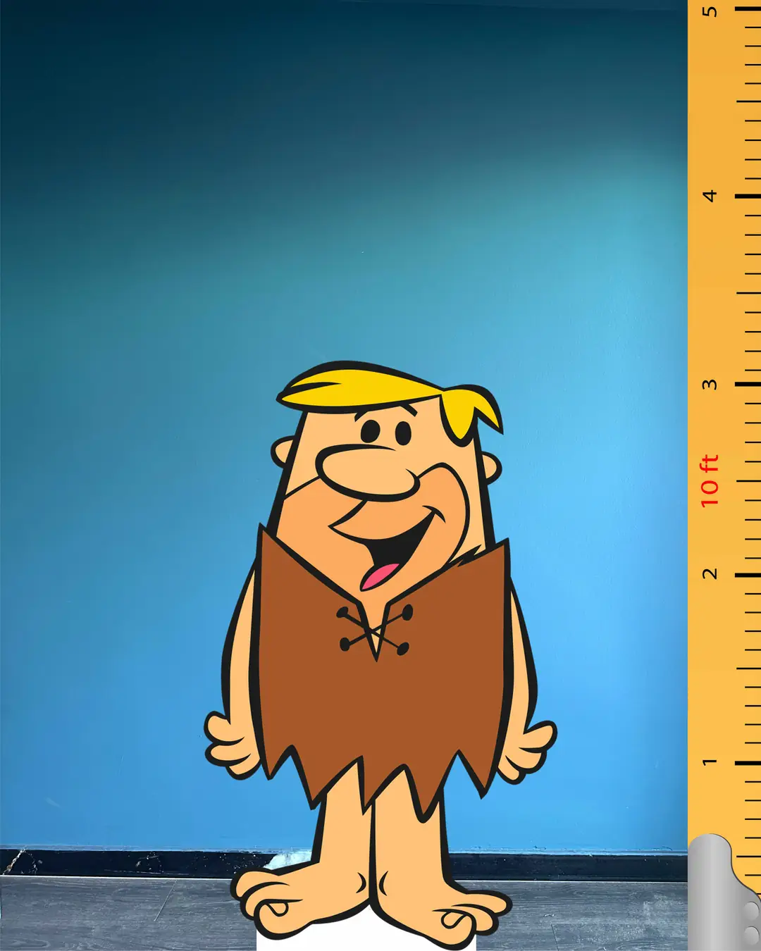 Modelo de papelão recortado Barney Rubble, personagem dos Flintstones ...