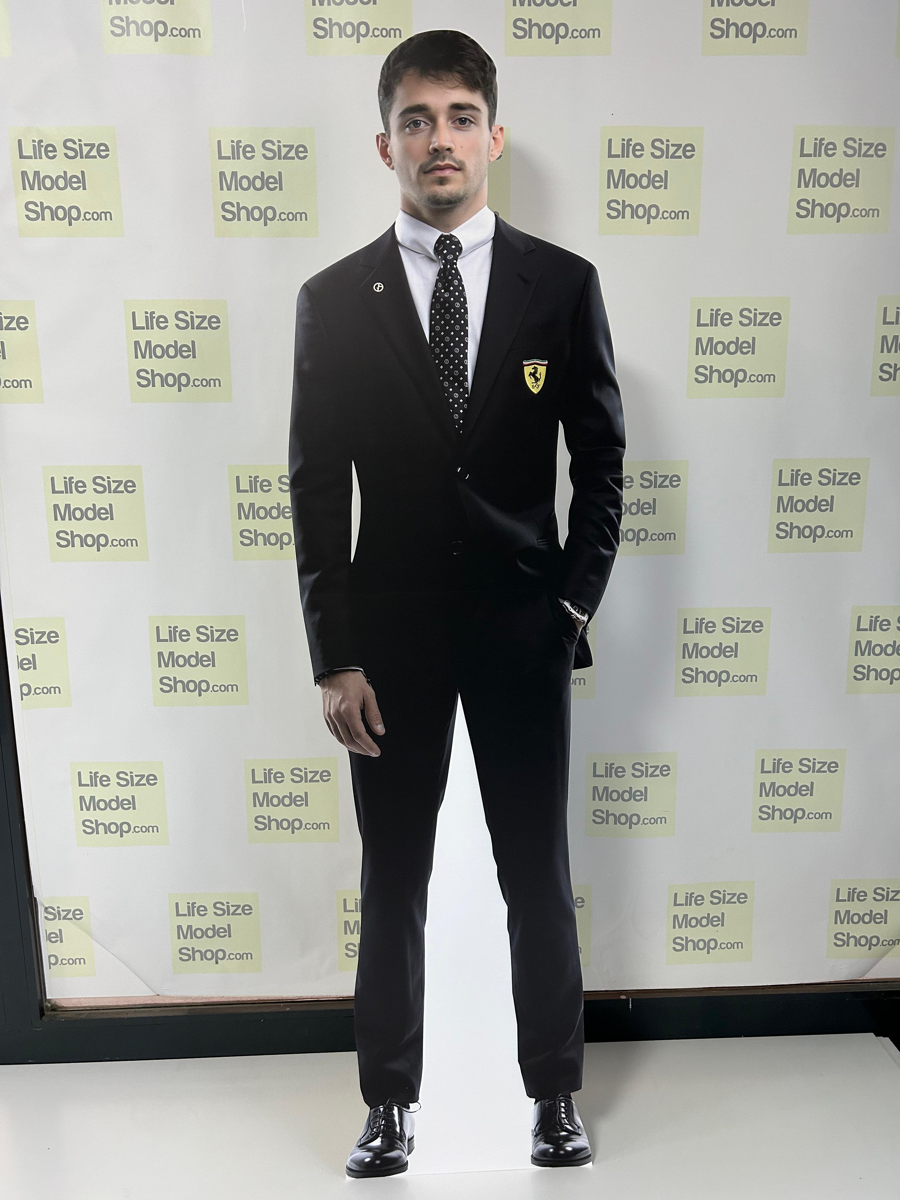 ⭐ Charles Leclerc Life-Size Cardboard Cutout – Black Suit Edition