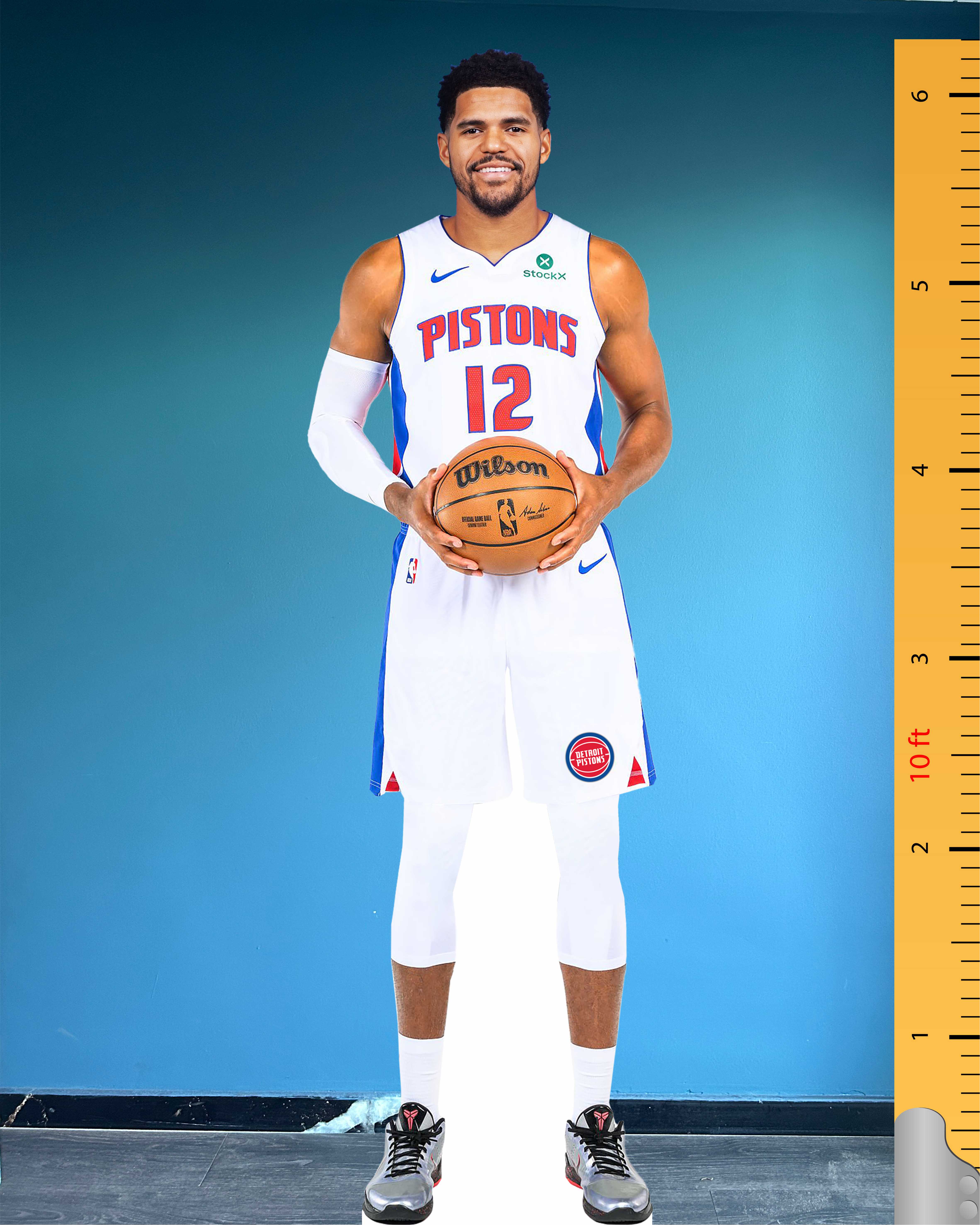 🏀 Tobias Harris Life Size Cardboard Cutout – Detroit Pistons #12
