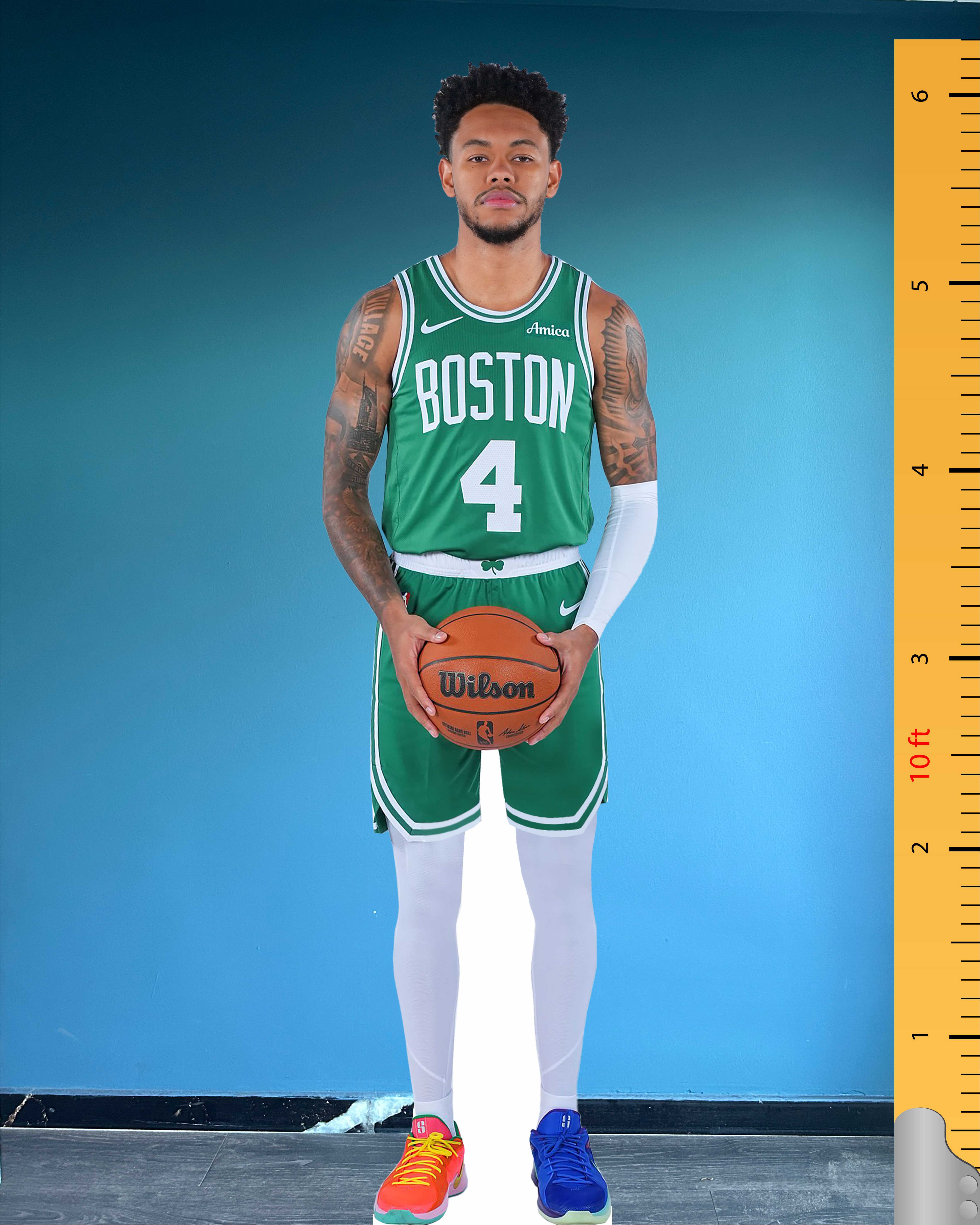 🏀 Anfernee Simons Maketi Ayaklı 2 Boyutlu Tam Boy Plastik Maket