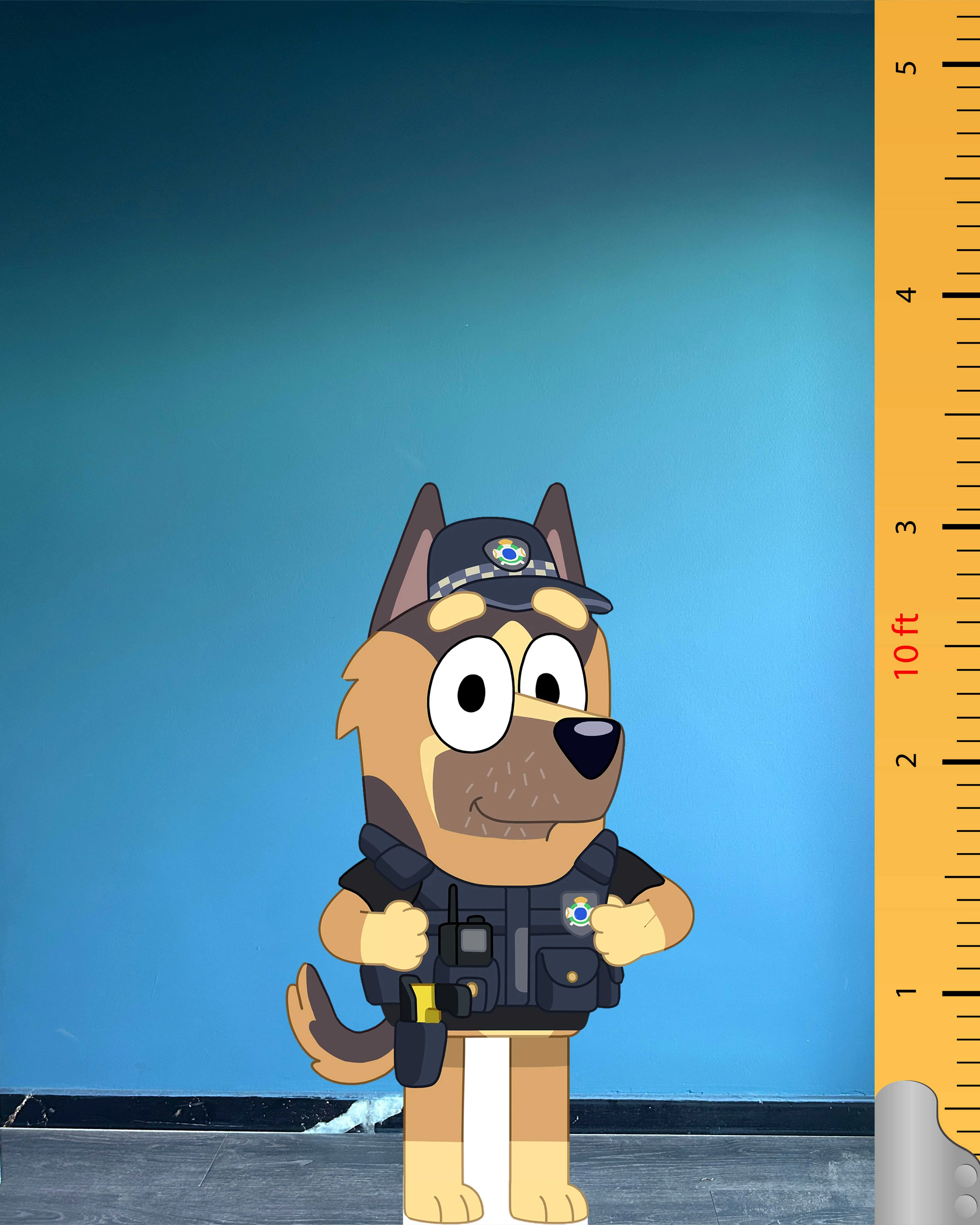 Policeman Dog Cardboard Cutout Standee – 🚓 Bluey Character Celebrity ...