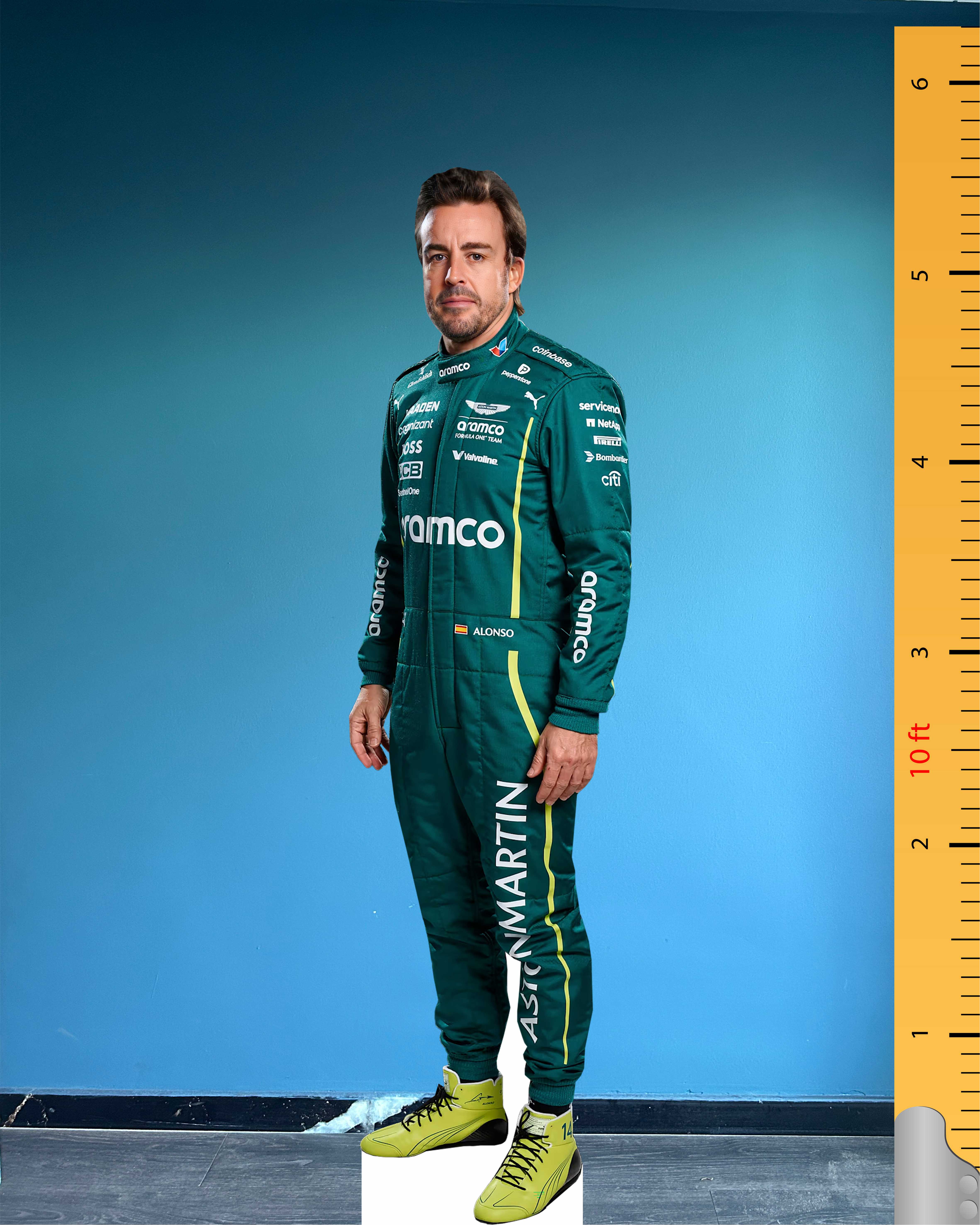 🏎️ Fernando Alonso Cardboard Cutout - Life-Size Cutout F1 Driver Standee