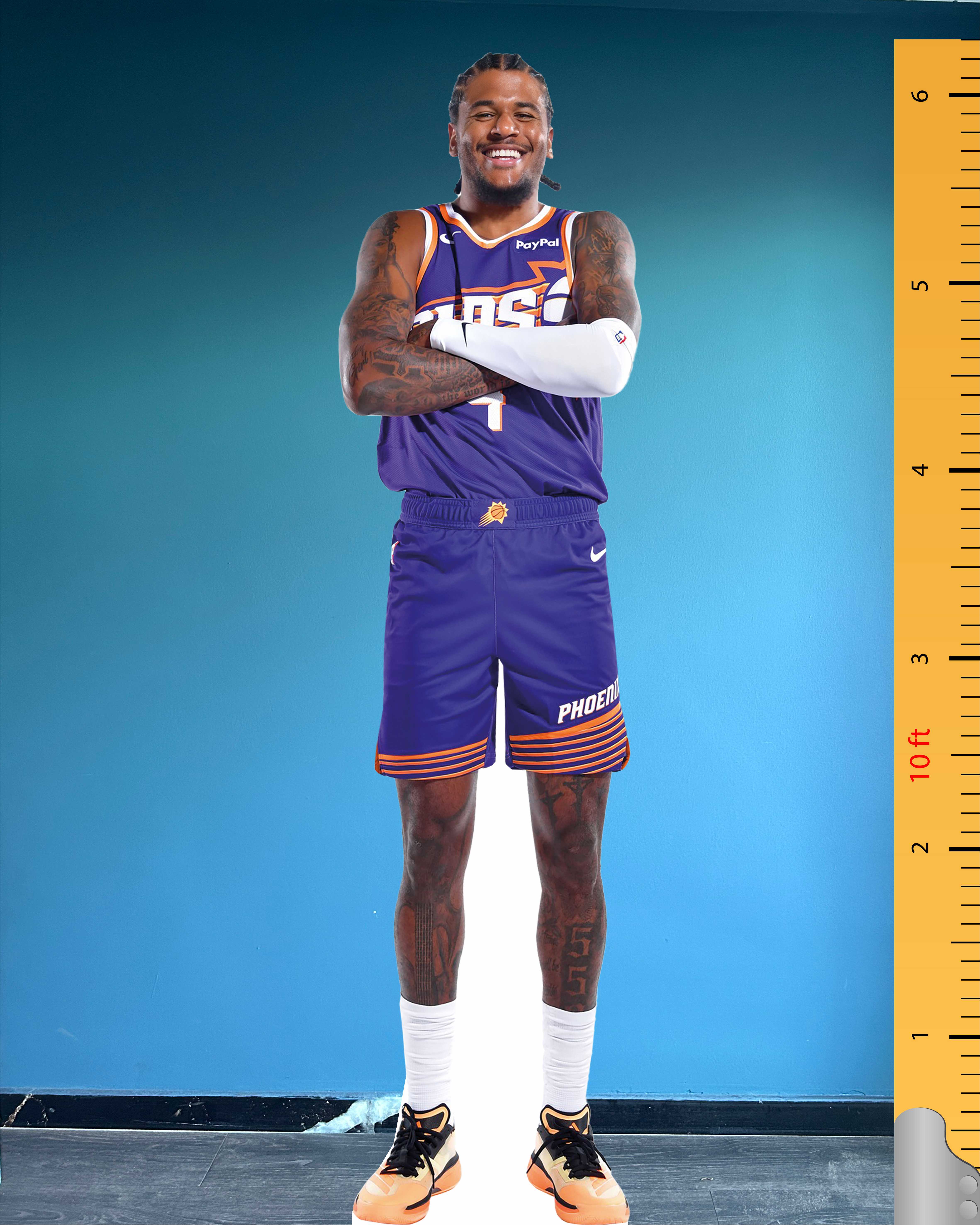 🏀 Jalen Green Figura de cartón a tamaño real – Phoenix Suns n.º 4