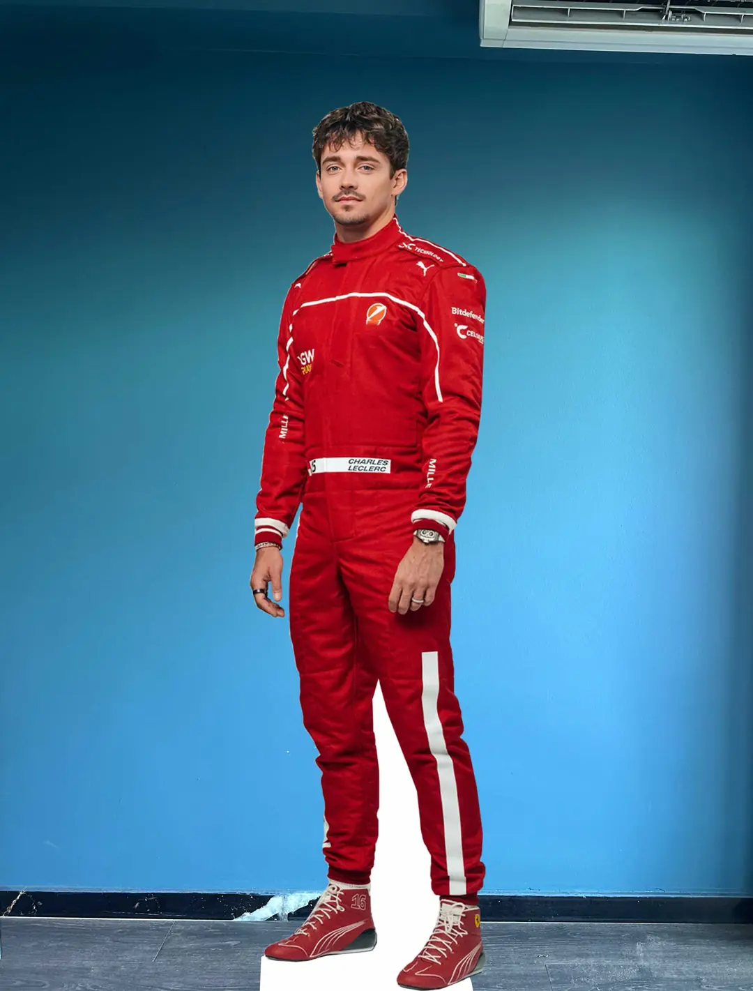 Charles Leclerc Cardboard Cutout – Pilot Model in Red Racing Suit ...