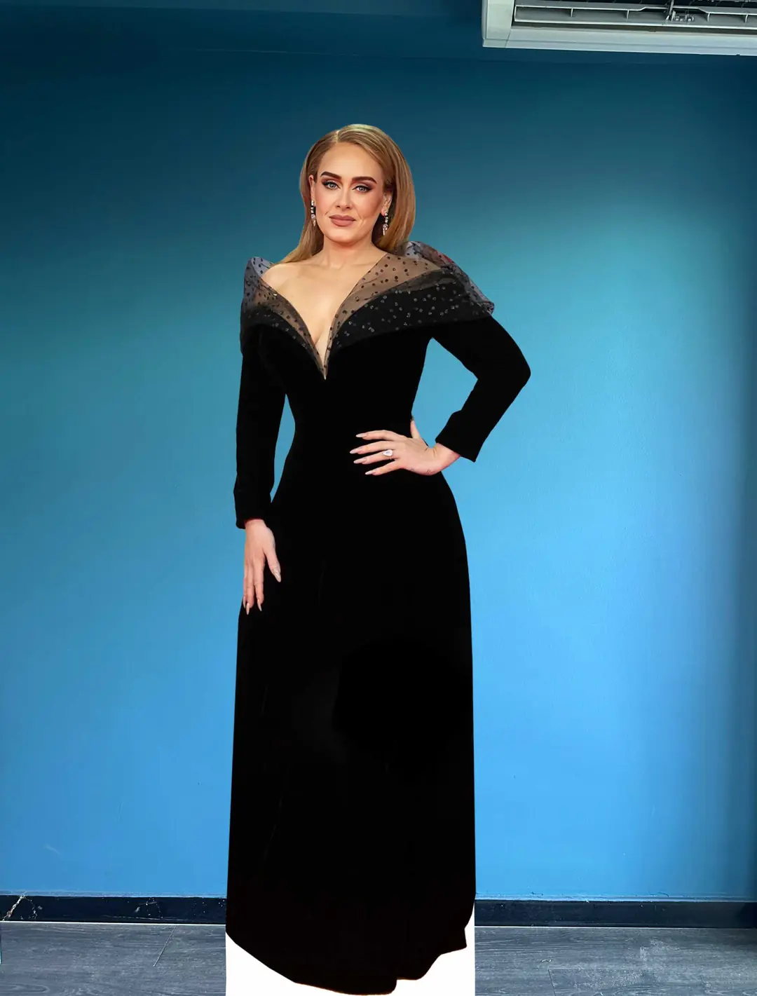 Adele Cardboard Cutout Model Laurie Blue Adkins Life Size Standee Mockup