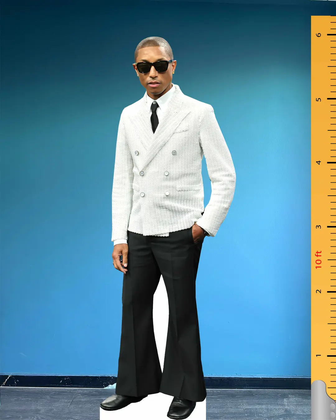 🎩 Pharrell Williams Cardboard Figure – Life-Size Plastic Standee Model