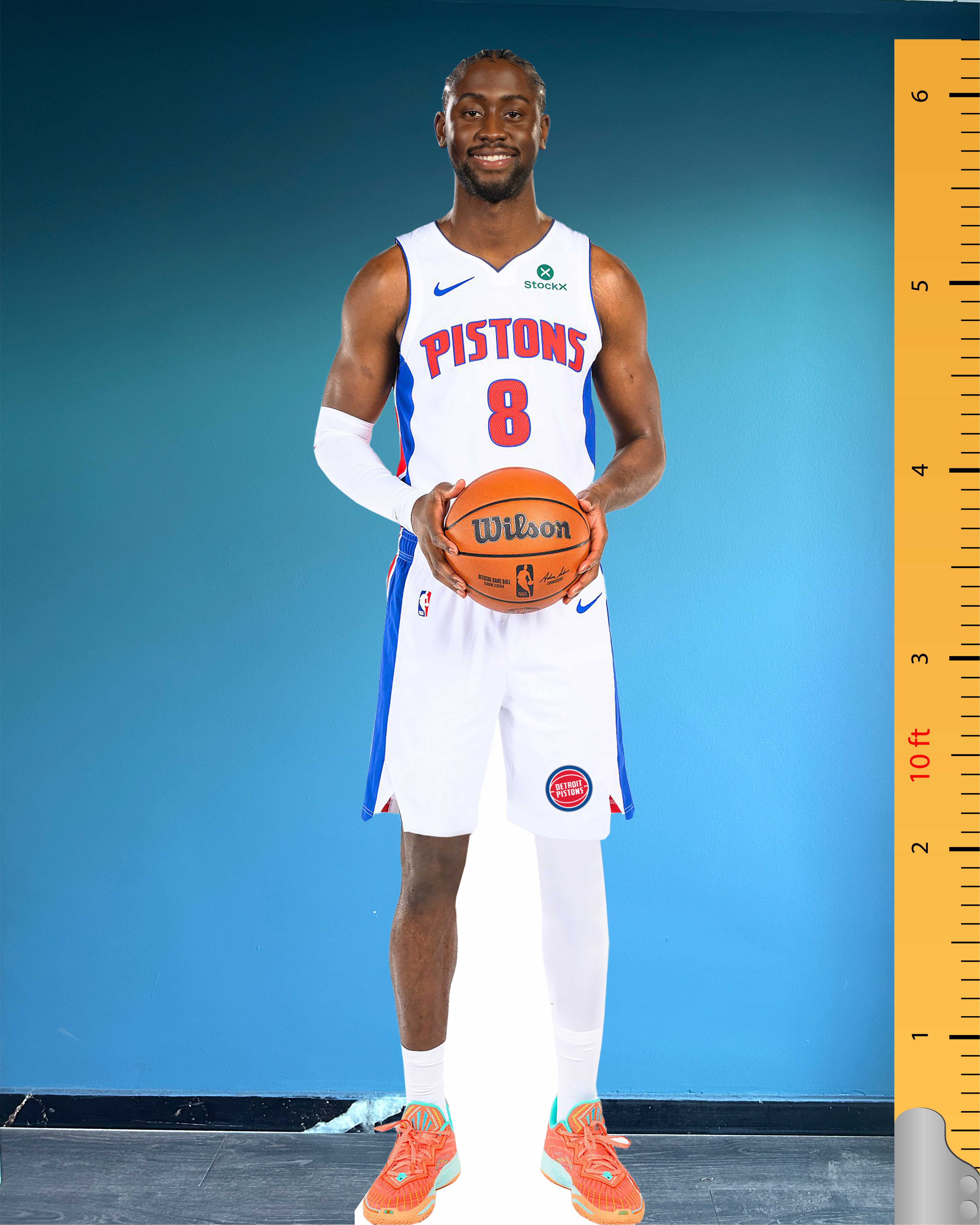 🏀 Figura de cartón a tamaño real de Caris LeVert – Detroit Pistons #8