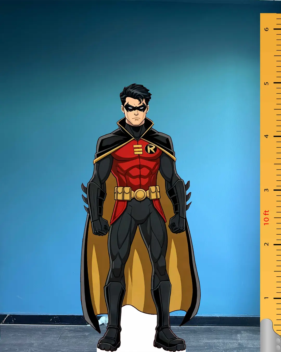 Modelo de papelão recortado Red Robin, suporte de plástico, super-herói ...