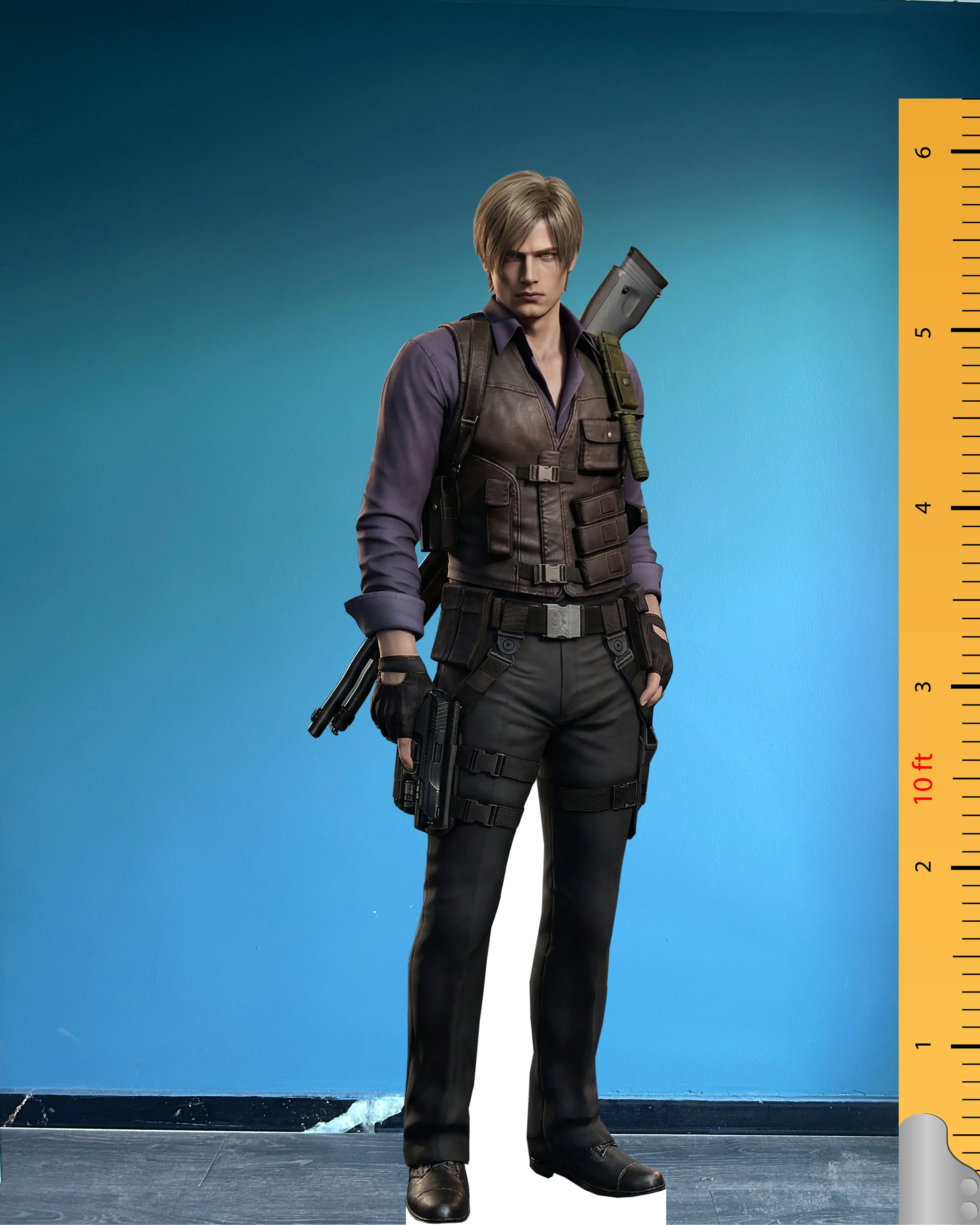 Leon S. Kennedy (Resident Evil 4 Remake) Maketi Gerçek Boy Standee ...