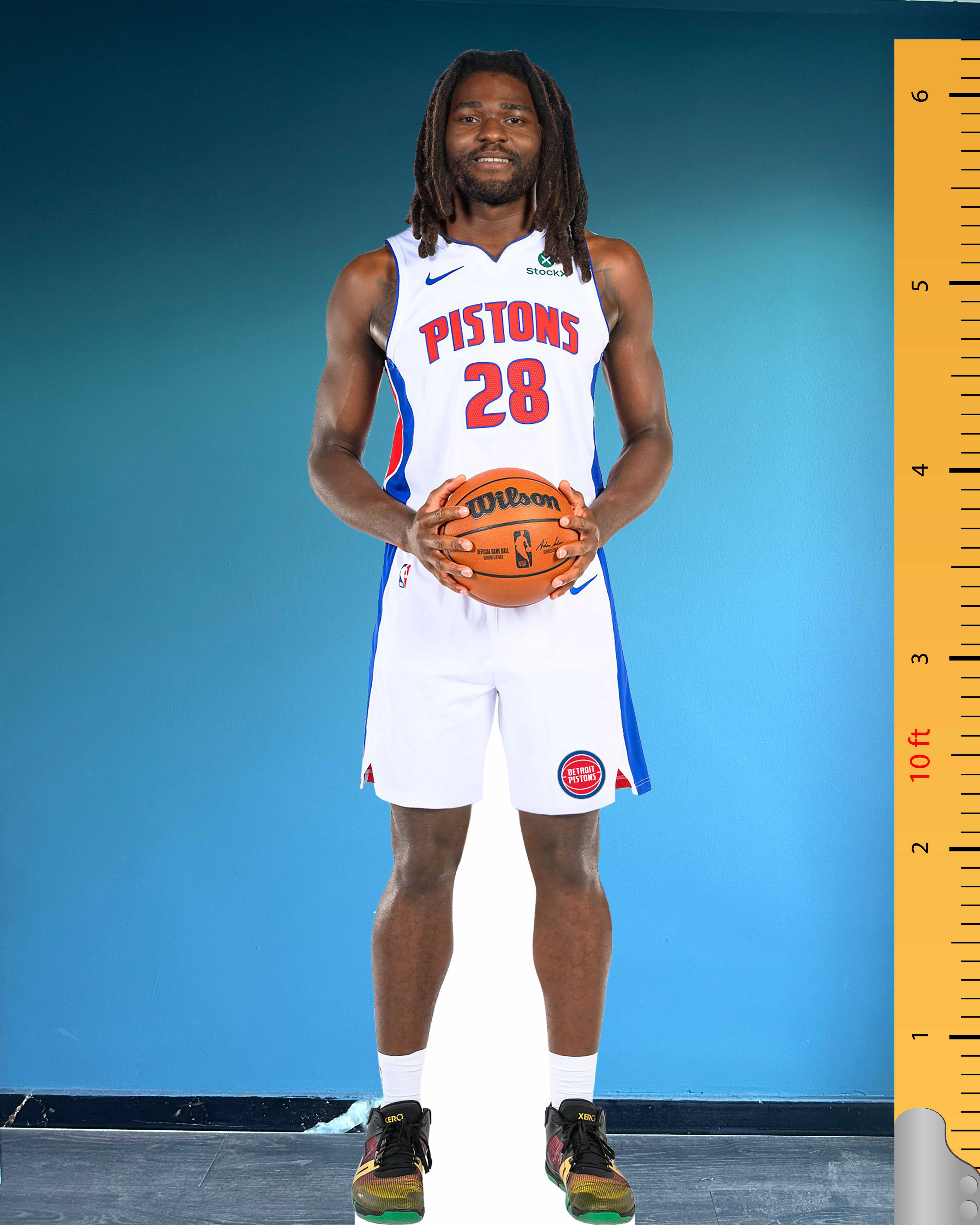 🏀 Naturalnej wielkości kartonowa postać Isaiaha Stewarta – Detroit ...