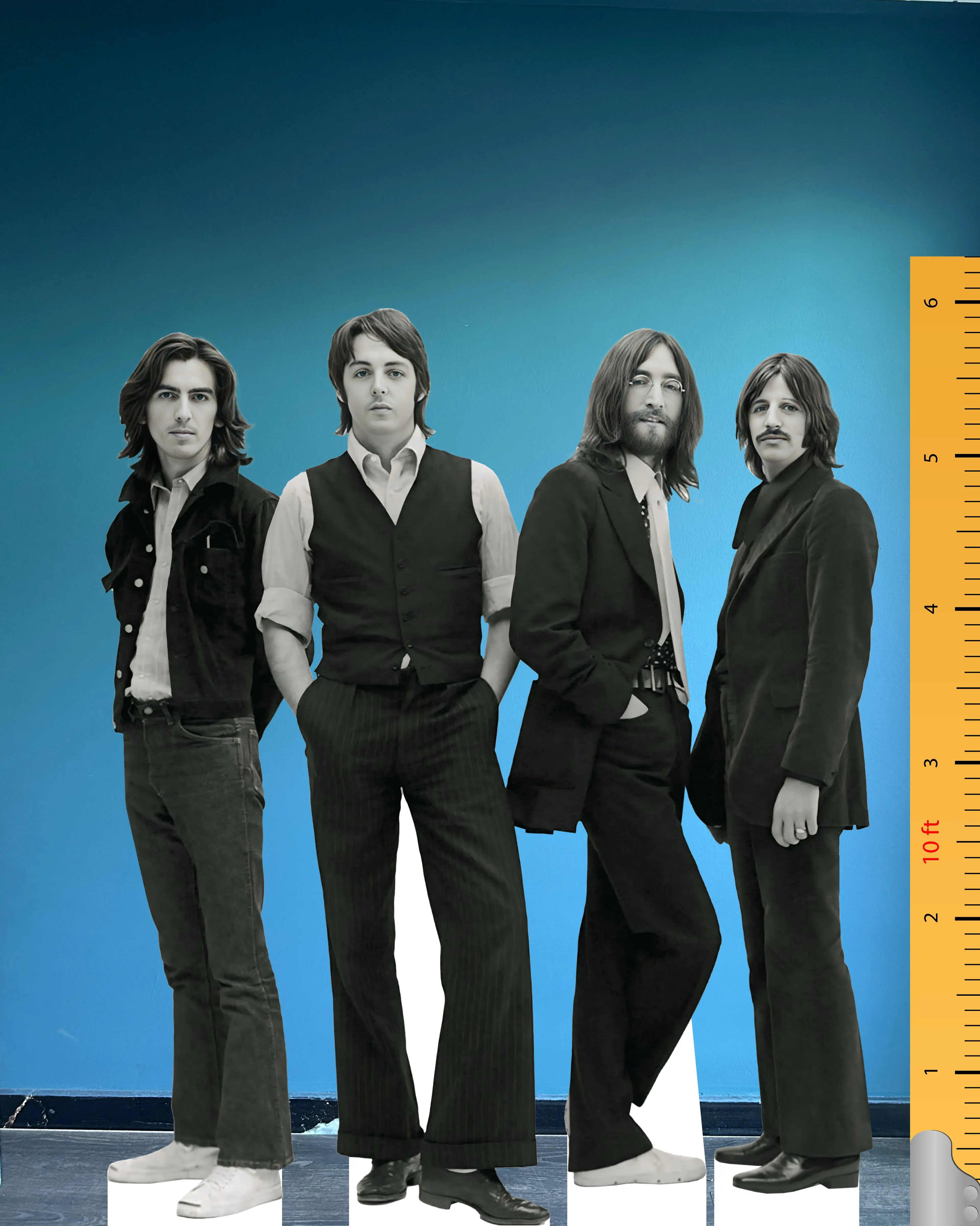 The Beatles Life Size Cardboard Cutout Model | British Rock Band Group ...