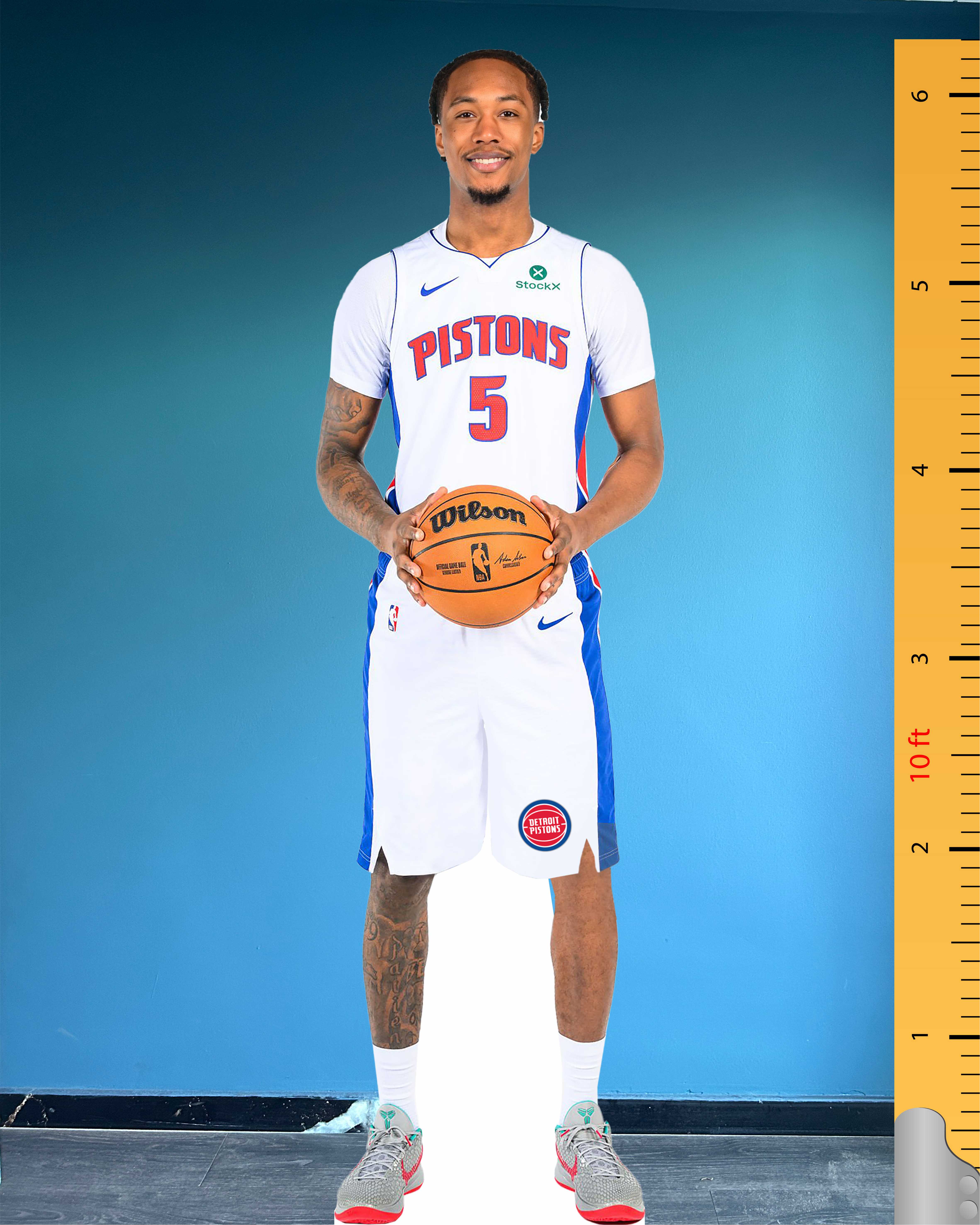 🏀 Ronald Holland II Life Size Cardboard Cutout – Detroit Pistons #5
