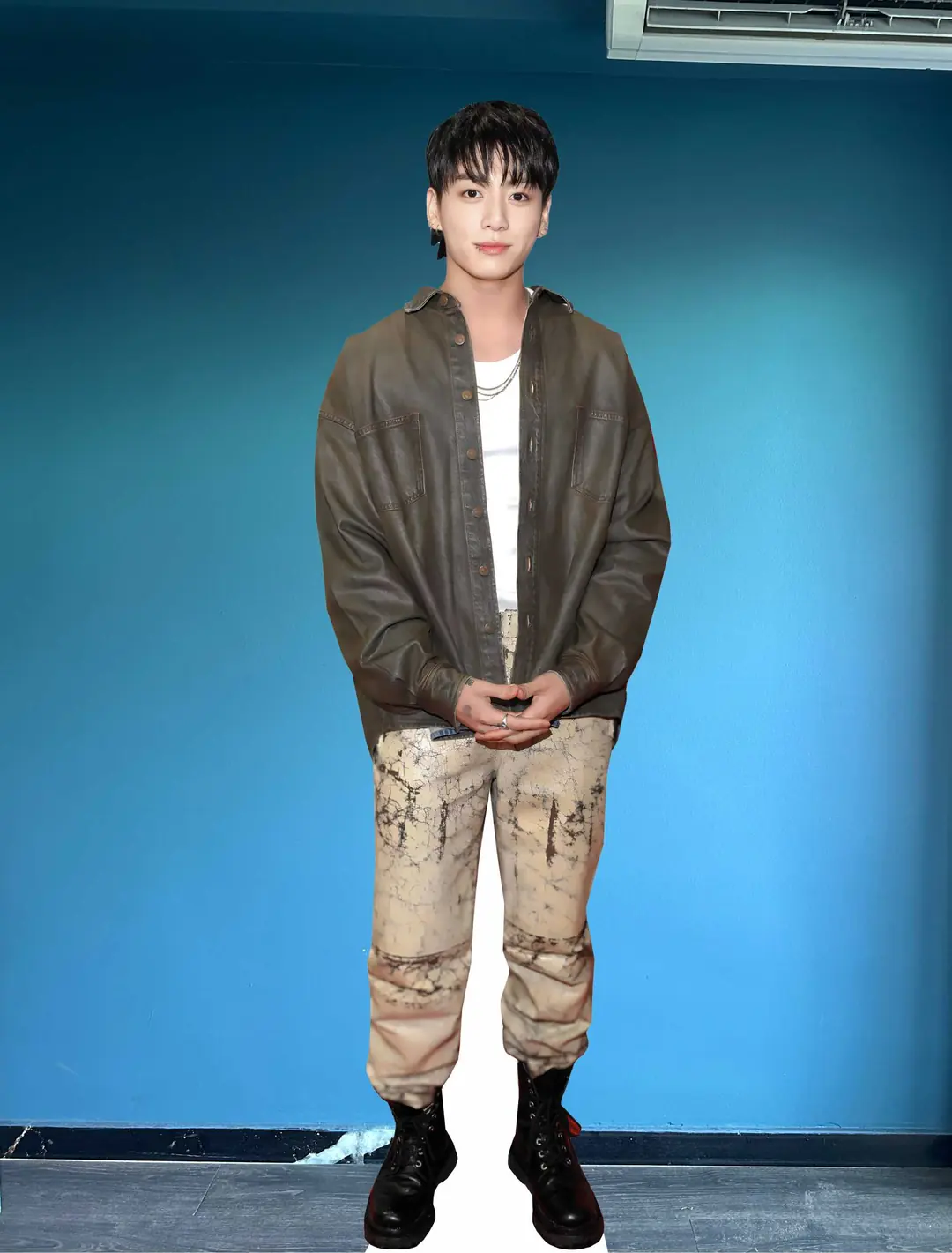 Jungkook Cardboard Cutout Model K-POP BTS Jungkook Camouflaged Soldier ...