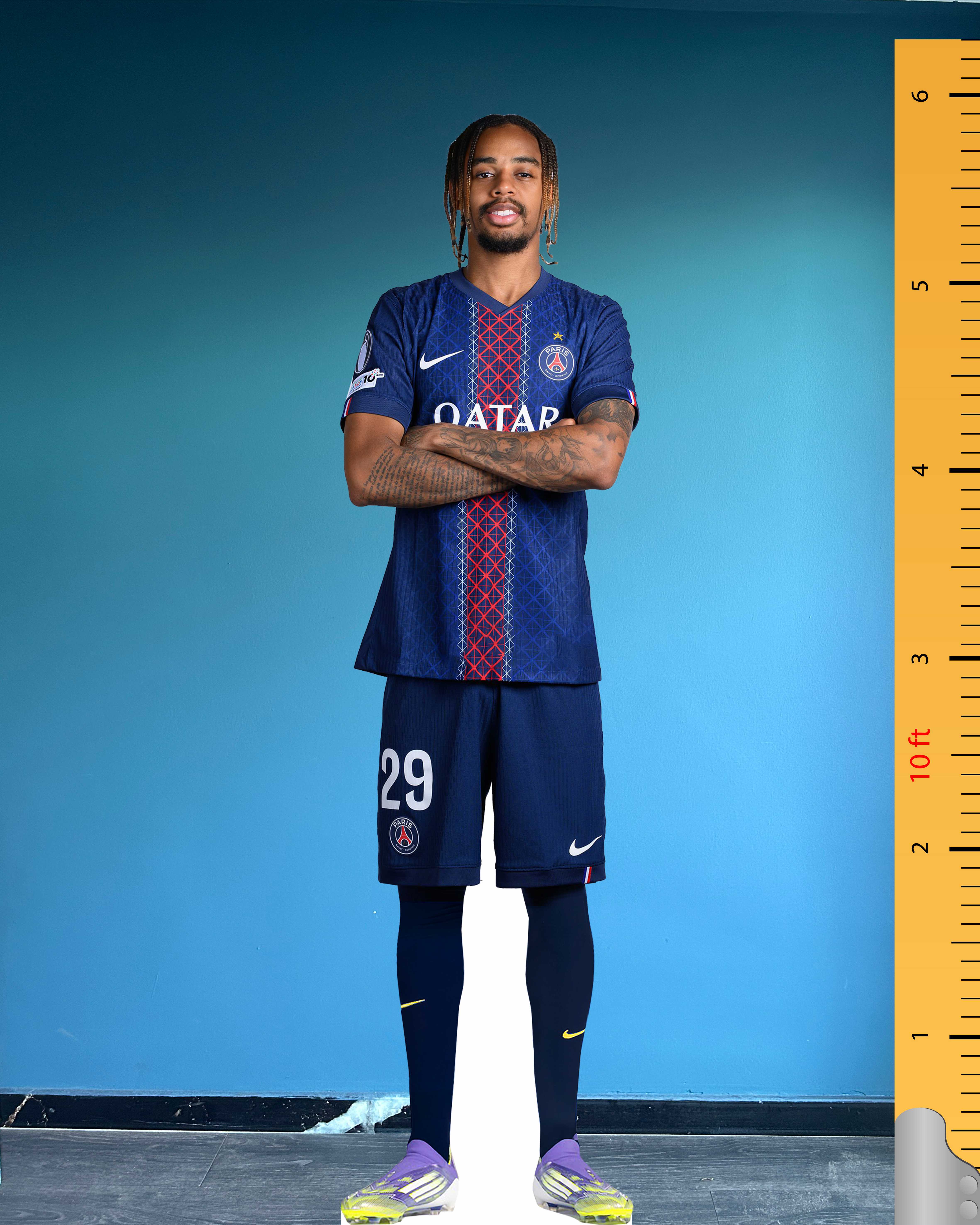 🔵🔴 Bradley Barcola Figura de Cartón Standee – PSG #29 Recortes de ...