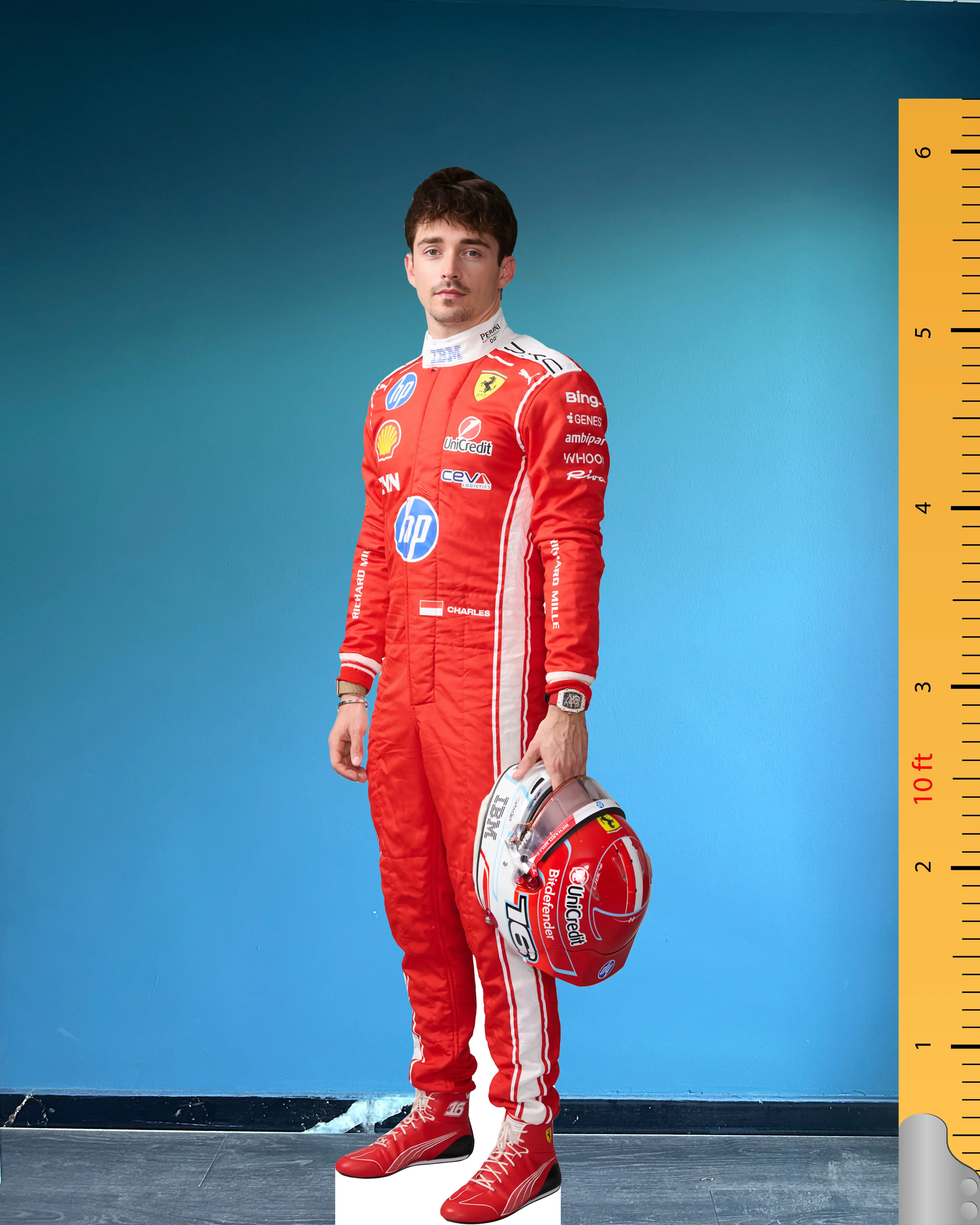 Charles Leclerc Life Size Cardboard Cutout Model | Scuderia Ferrari F1 ...