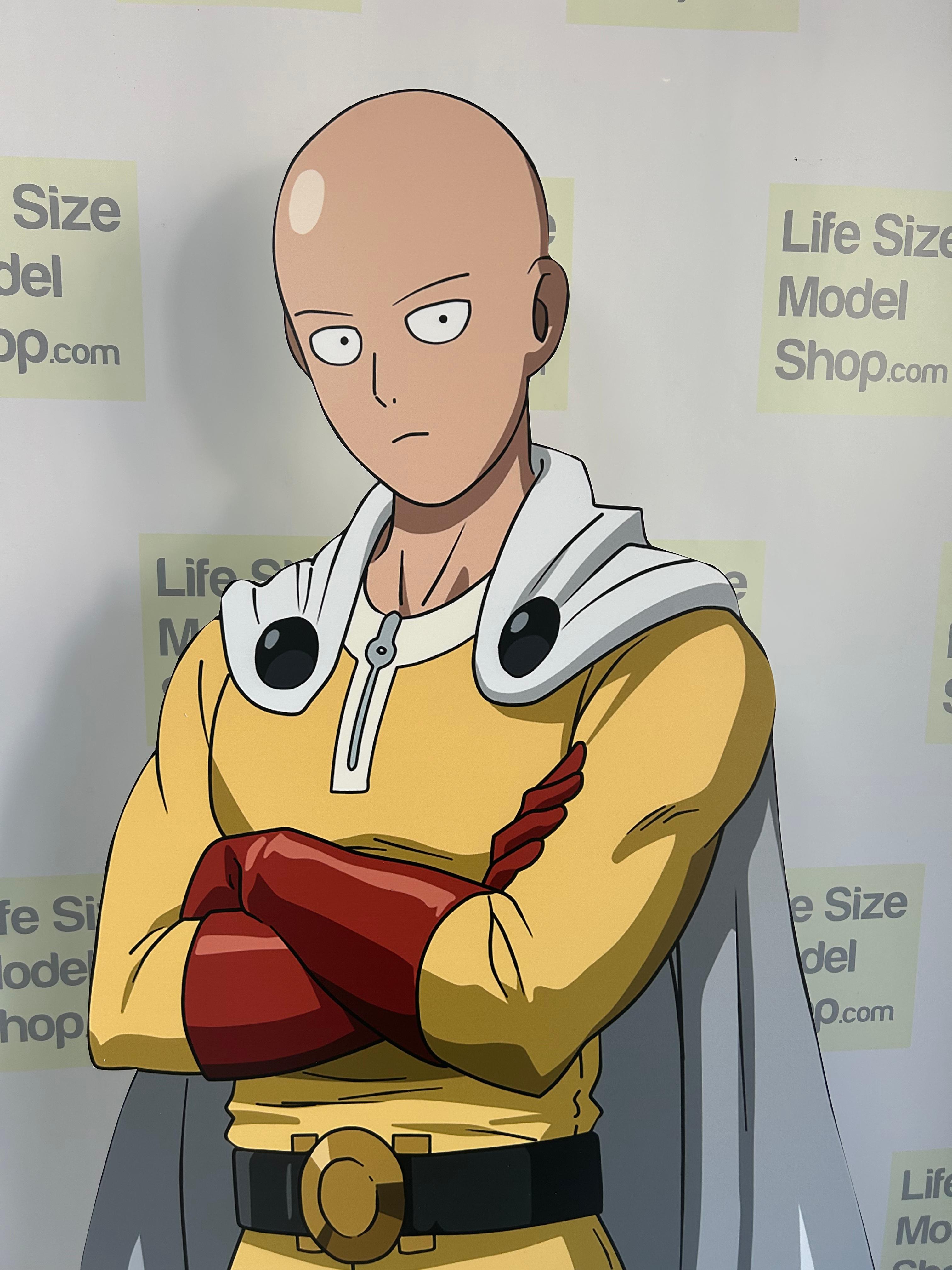 🥊 Saitama Life-Size Cardboard Cutout – One Punch Man Standee Figure
