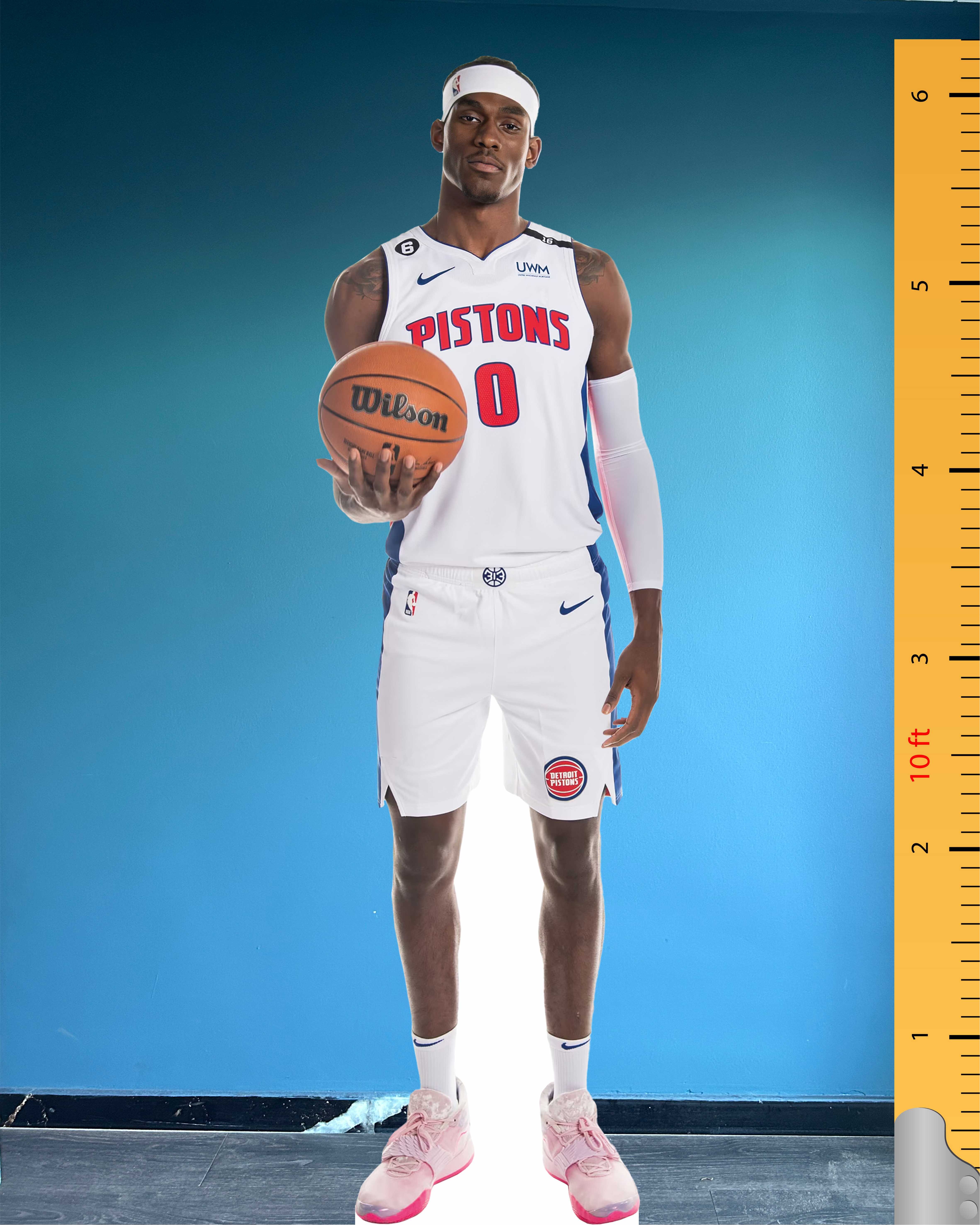 🏀 Figura de cartón a tamaño real de Jalen Duren – Detroit Pistons #0